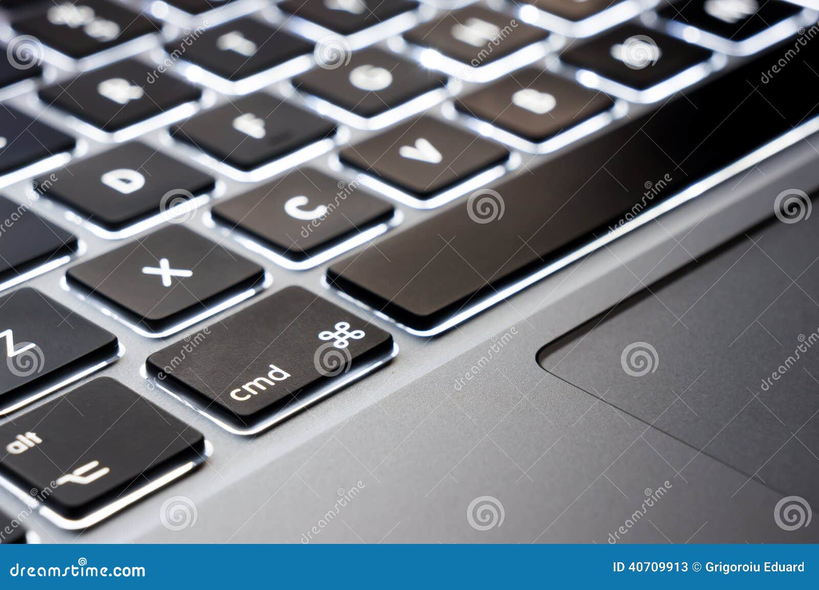 Backlit Keyboard and Touchpad Editorial Stock Photo - Image of keyboard ...