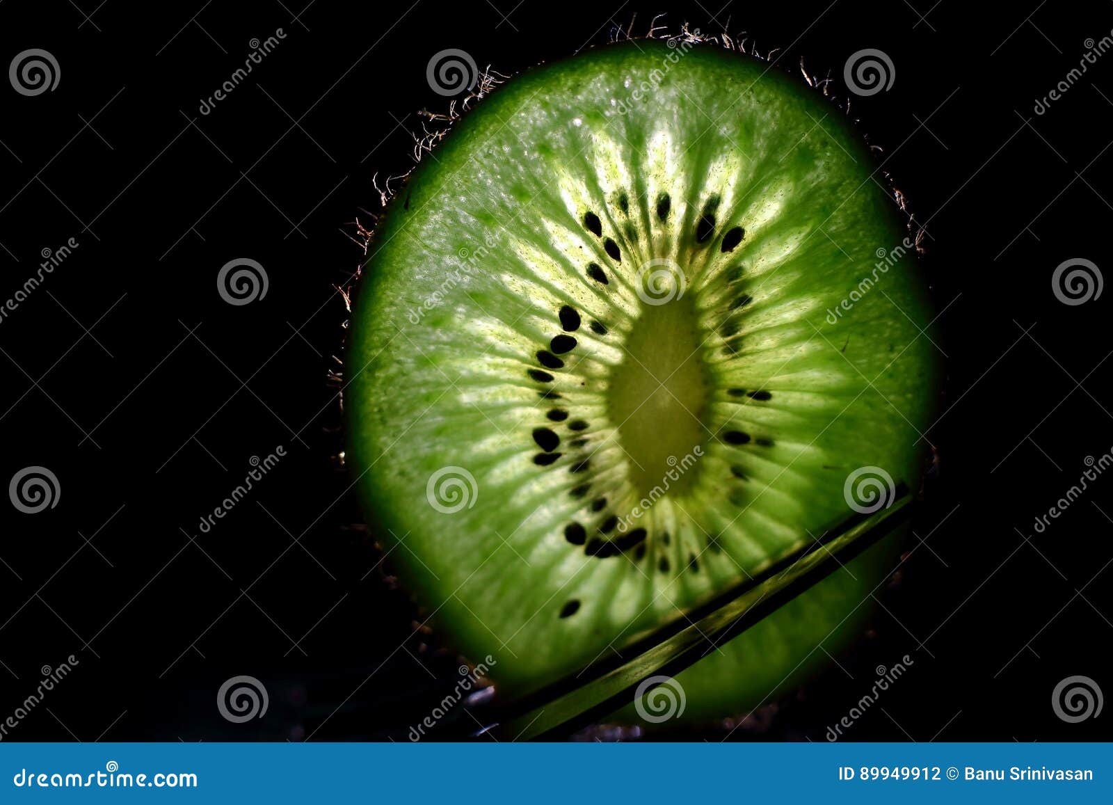 Backlit Kiwi stock photo. Image of health, fruit, closeup - 89949912