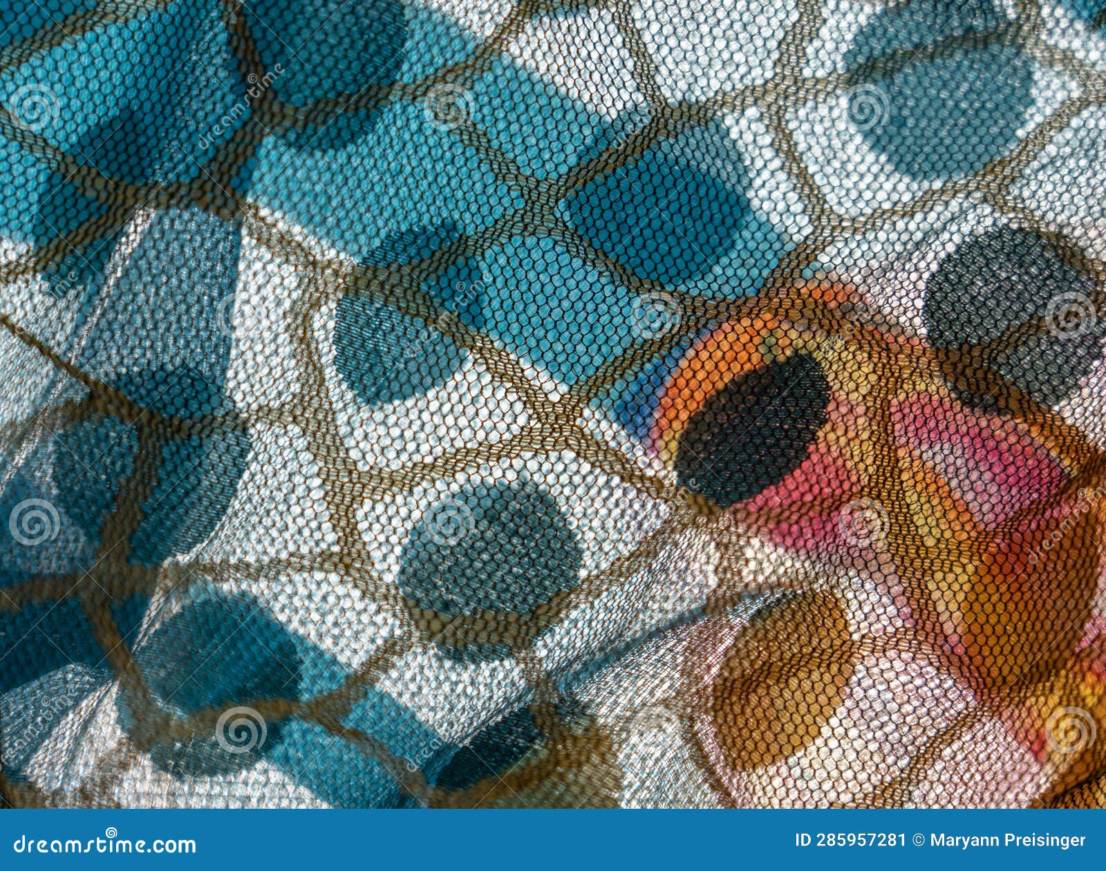 Backlit Layers of Fabrics & Screen in a Network Connected with ...