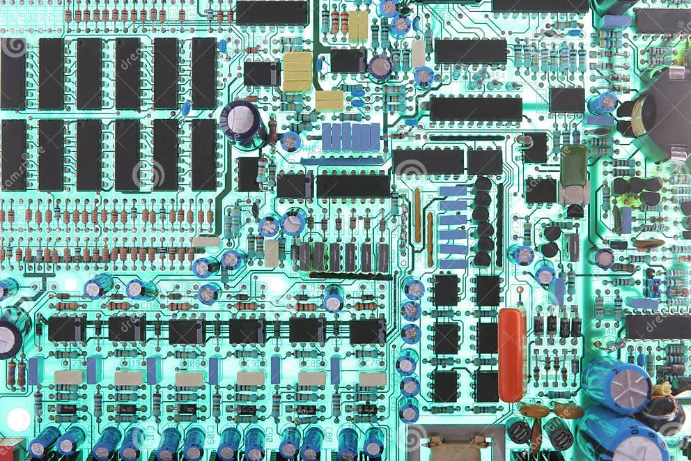 Backlit PCB stock photo. Image of technology, silicon, analogue - 971760