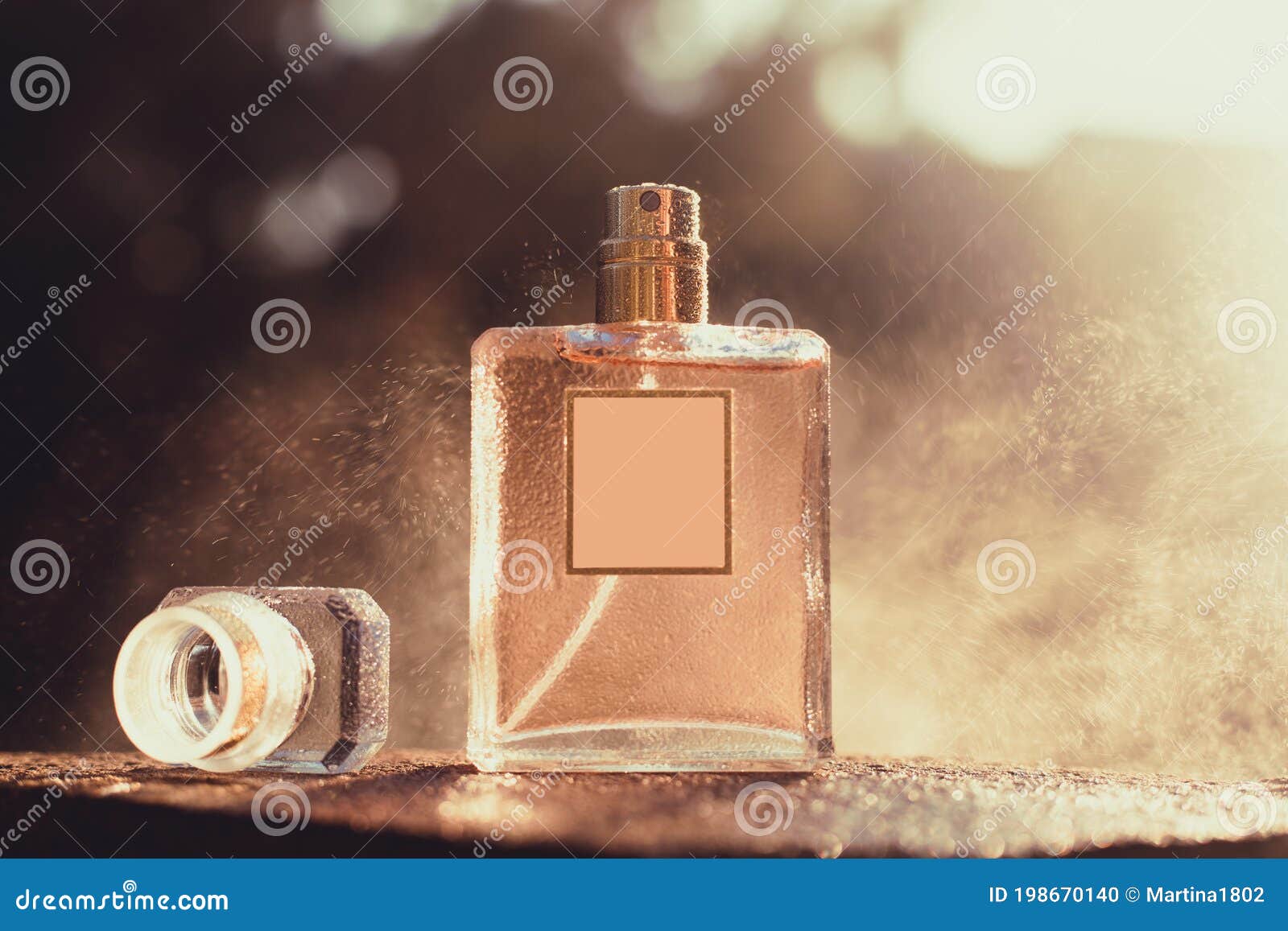 Backlit Perfume with Splashes Stock Photo - Image of beauty, clear ...
