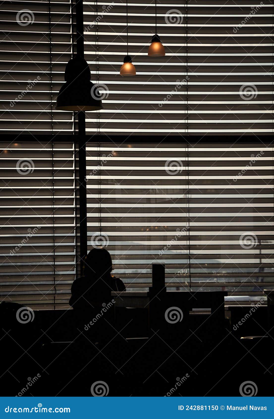 Backlit Person in Front of a Airport Cafe Window Stock Photo - Image of ...