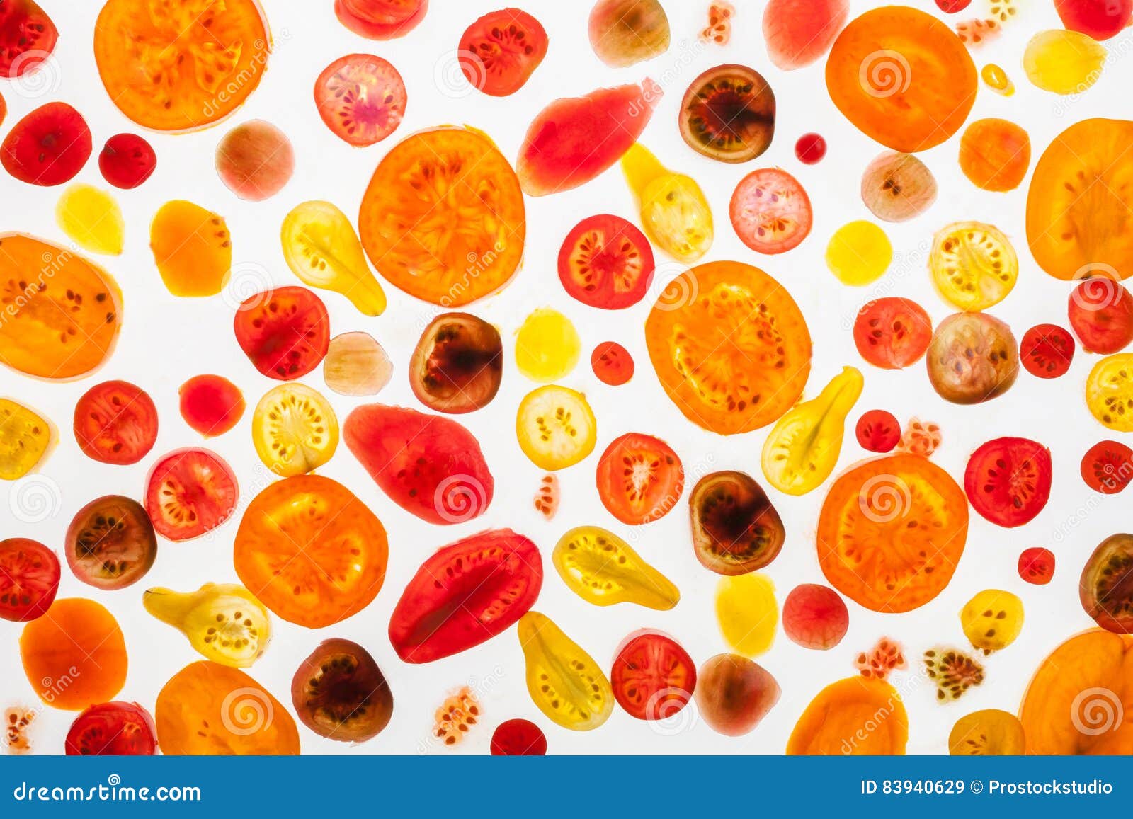 Backlit Slices of Tomato, Abstract Textured Background Stock Image ...