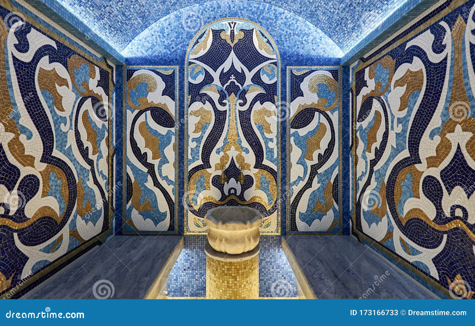 Backlit Turkish Bath, Beautiful Mosaic Patterns Stock Image - Image of ...