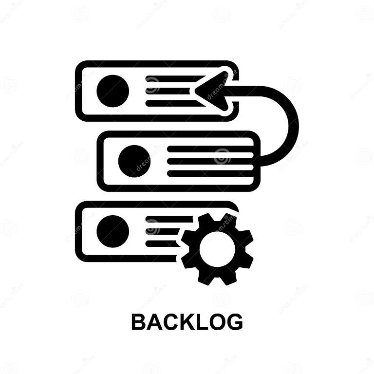 Backlog Icon Isolated on White Background Stock Vector - Illustration ...