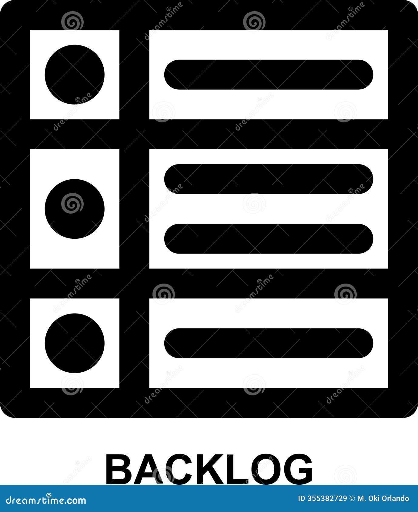 Backlog, Product Backlog, Requirement, Agile, Scrum, Project Management Outline Icon Cartoon ...
