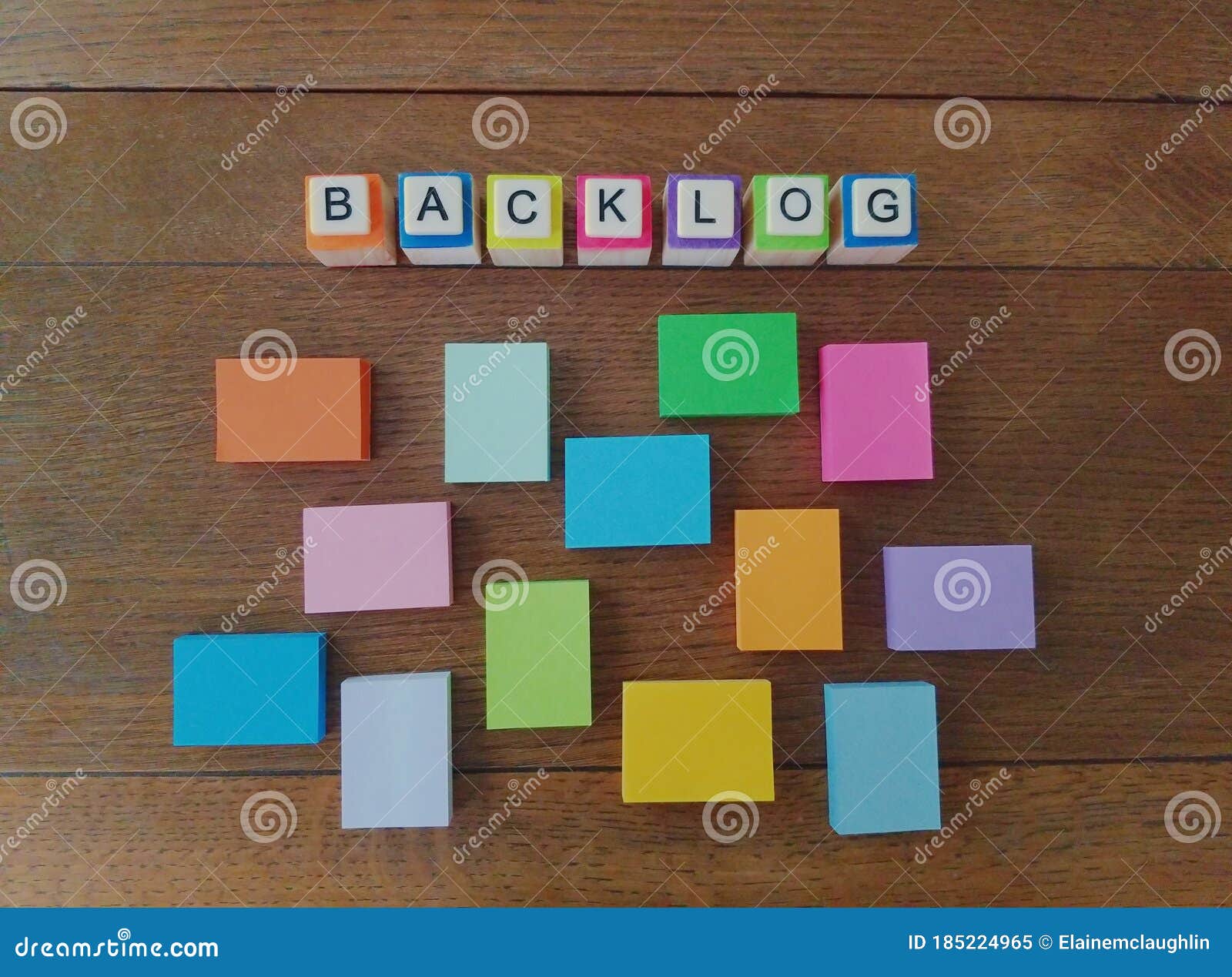 Backlog Word in Colorful Letters with Requirements.Concept. Stock Image ...