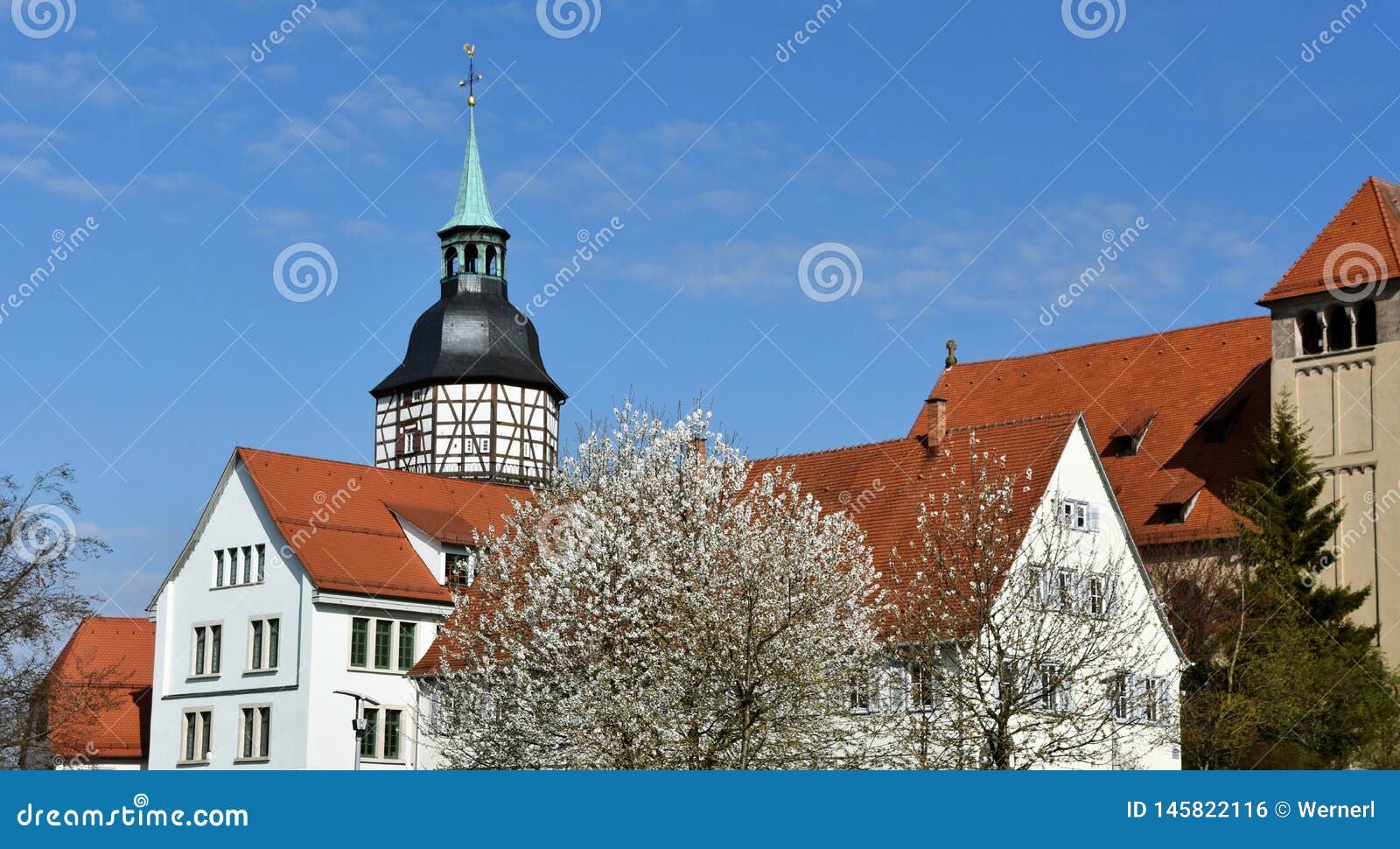 Backnang City Tower stock photo. Image of city, germany - 145822116