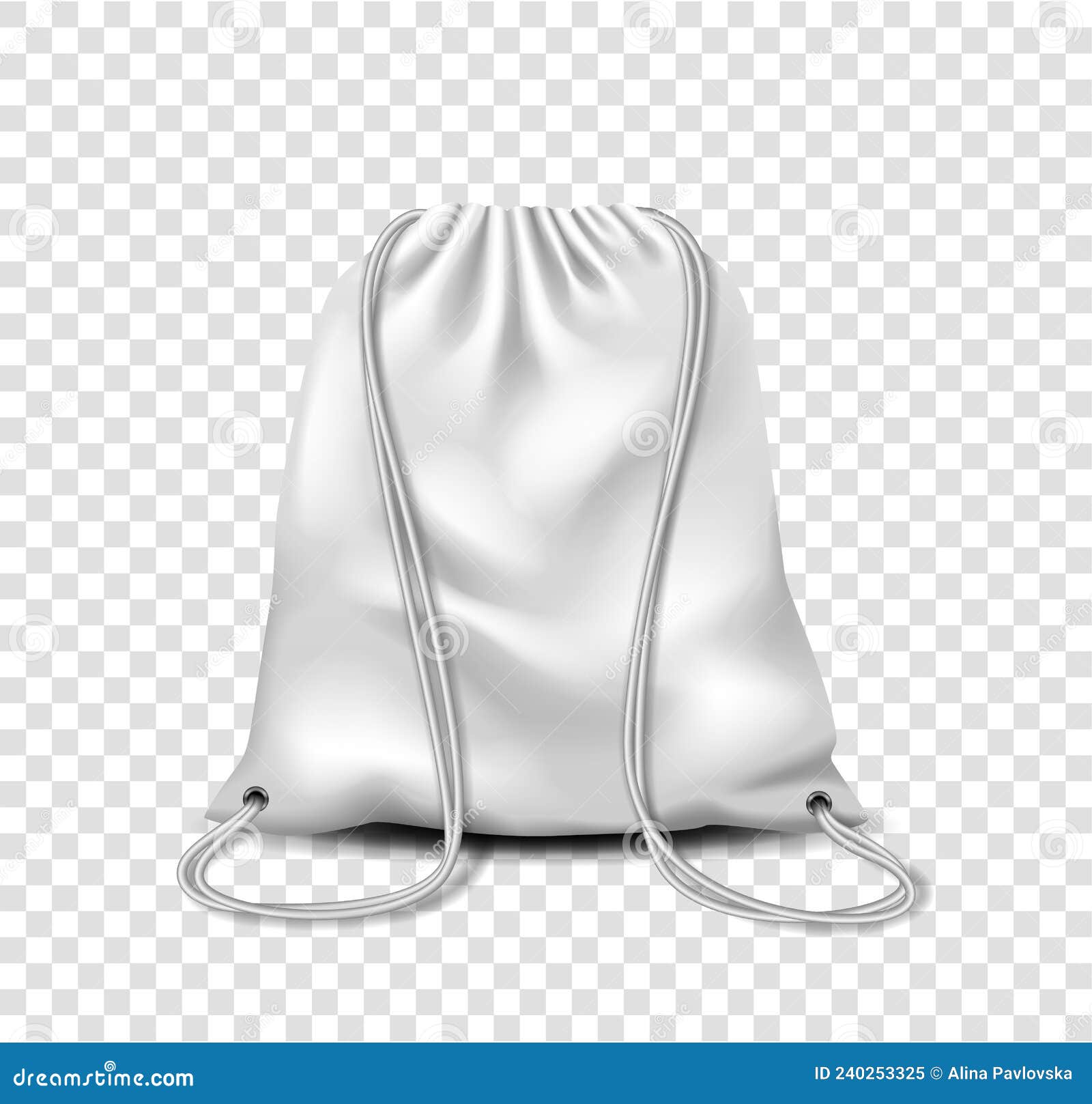 Backpack Bag With Drawstrings Isolated On Transparent Background ...