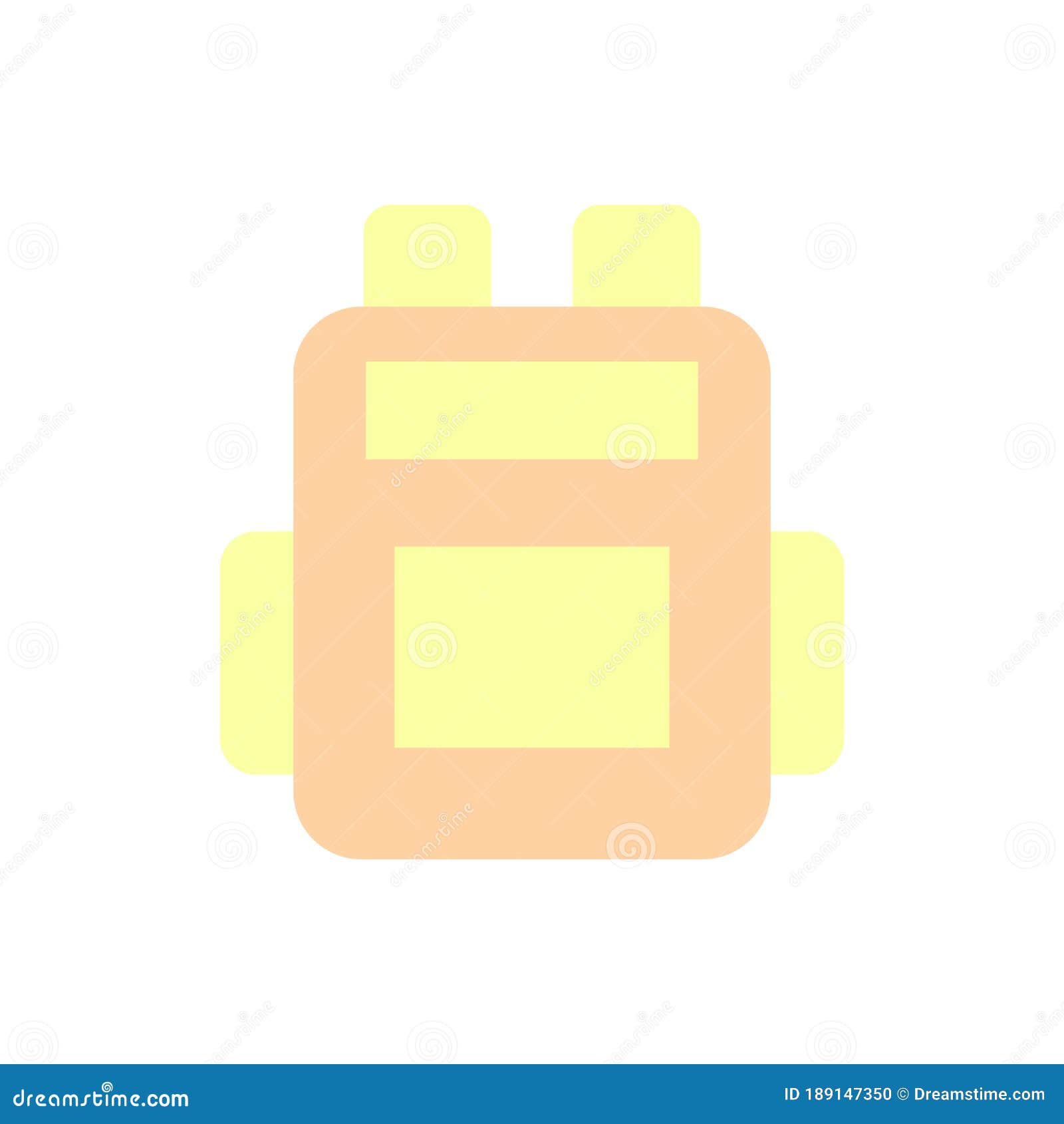 Backpack, Bag Icon. Simple Color Vector Elements of Kindergarten Icons ...