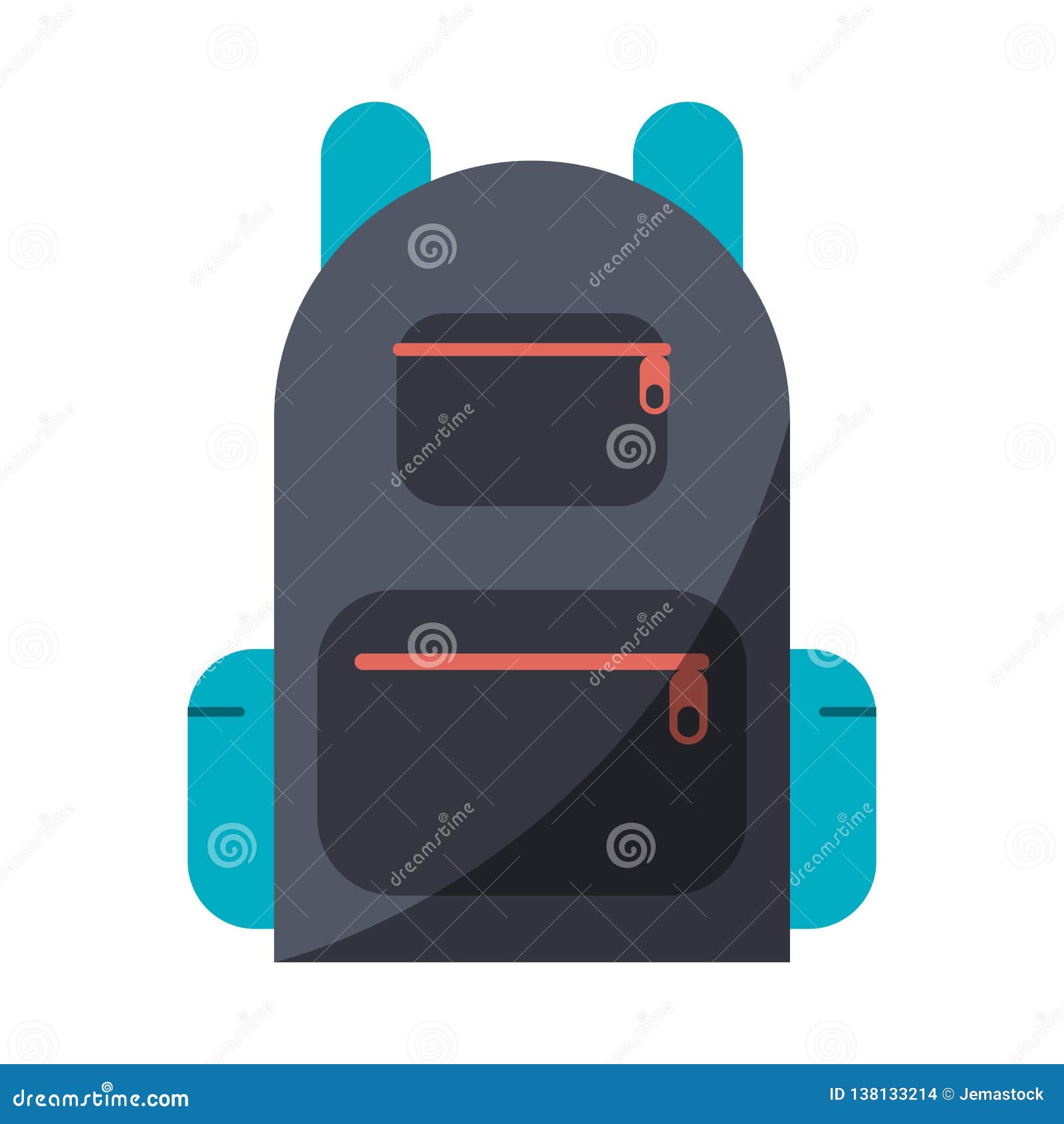Backpack bag symbol stock vector. Illustration of large - 138133214