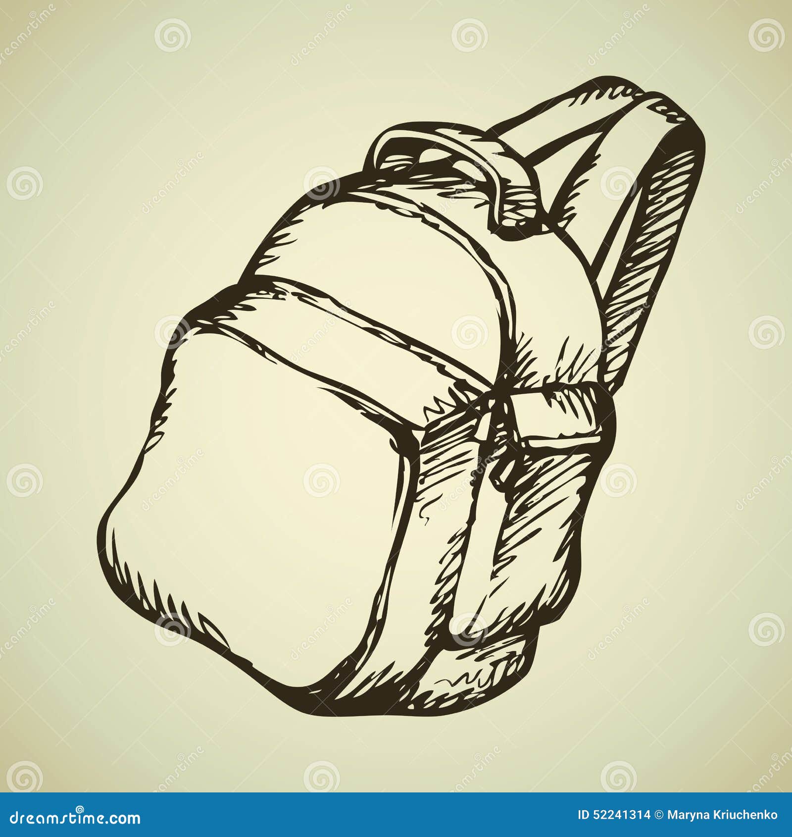 Backpack Desenho do vetor ilustração do vetor. Ilustração de aventura ...