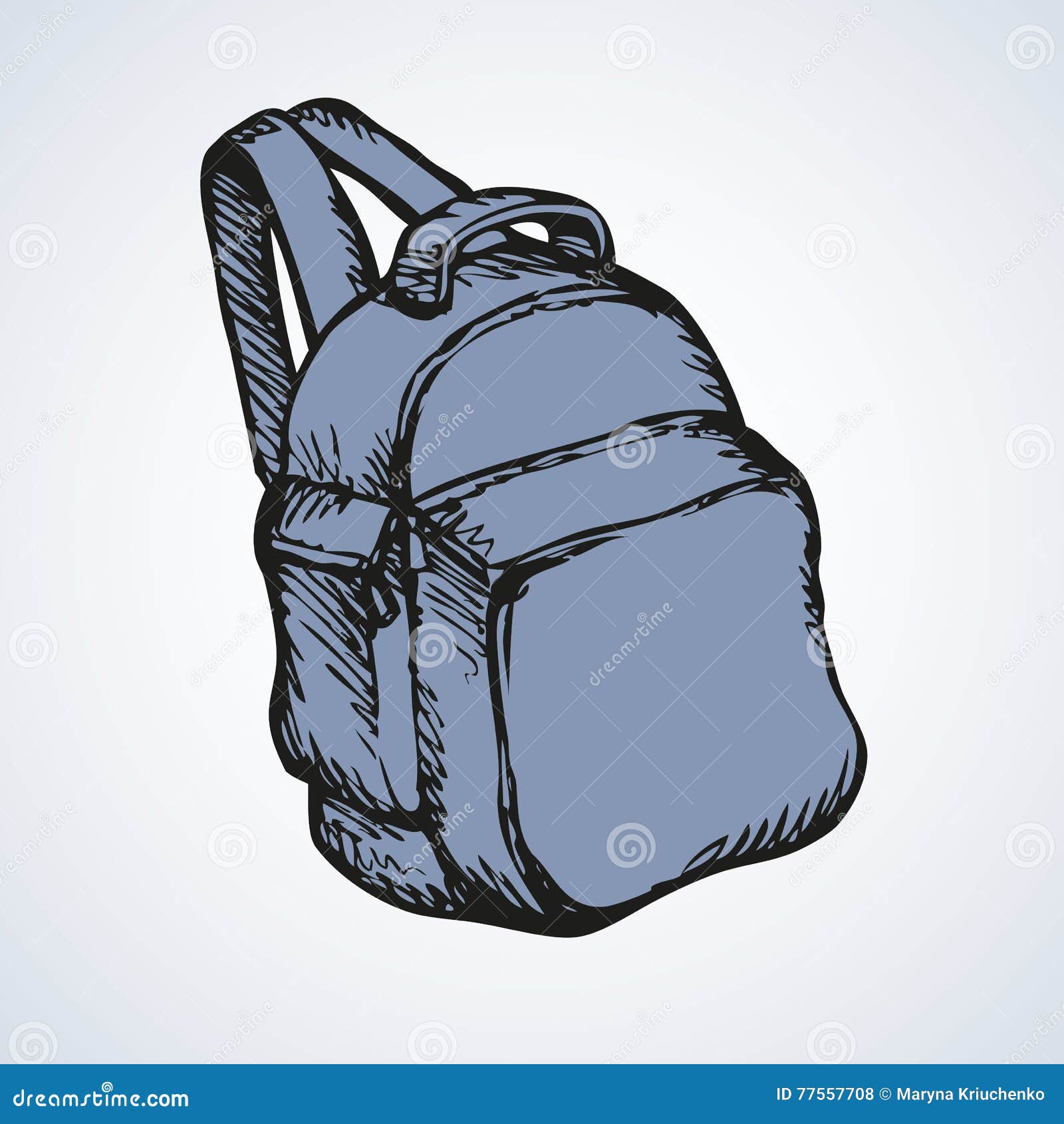 Backpack Desenho do vetor ilustração do vetor. Ilustração de preto ...