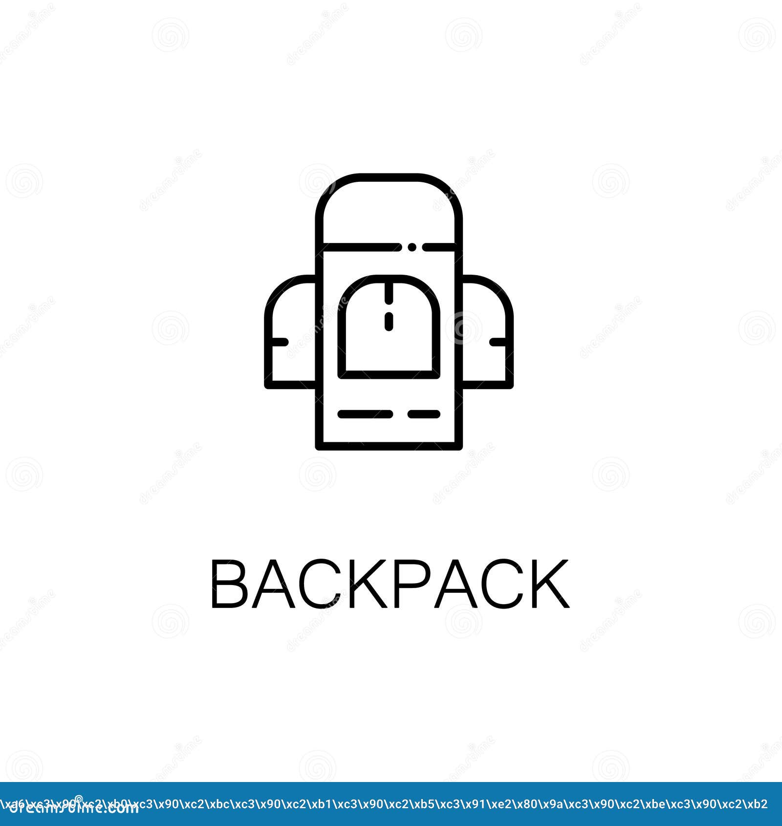 Backpack Flat Icon or Logo for Web Design. Stock Vector - Illustration ...
