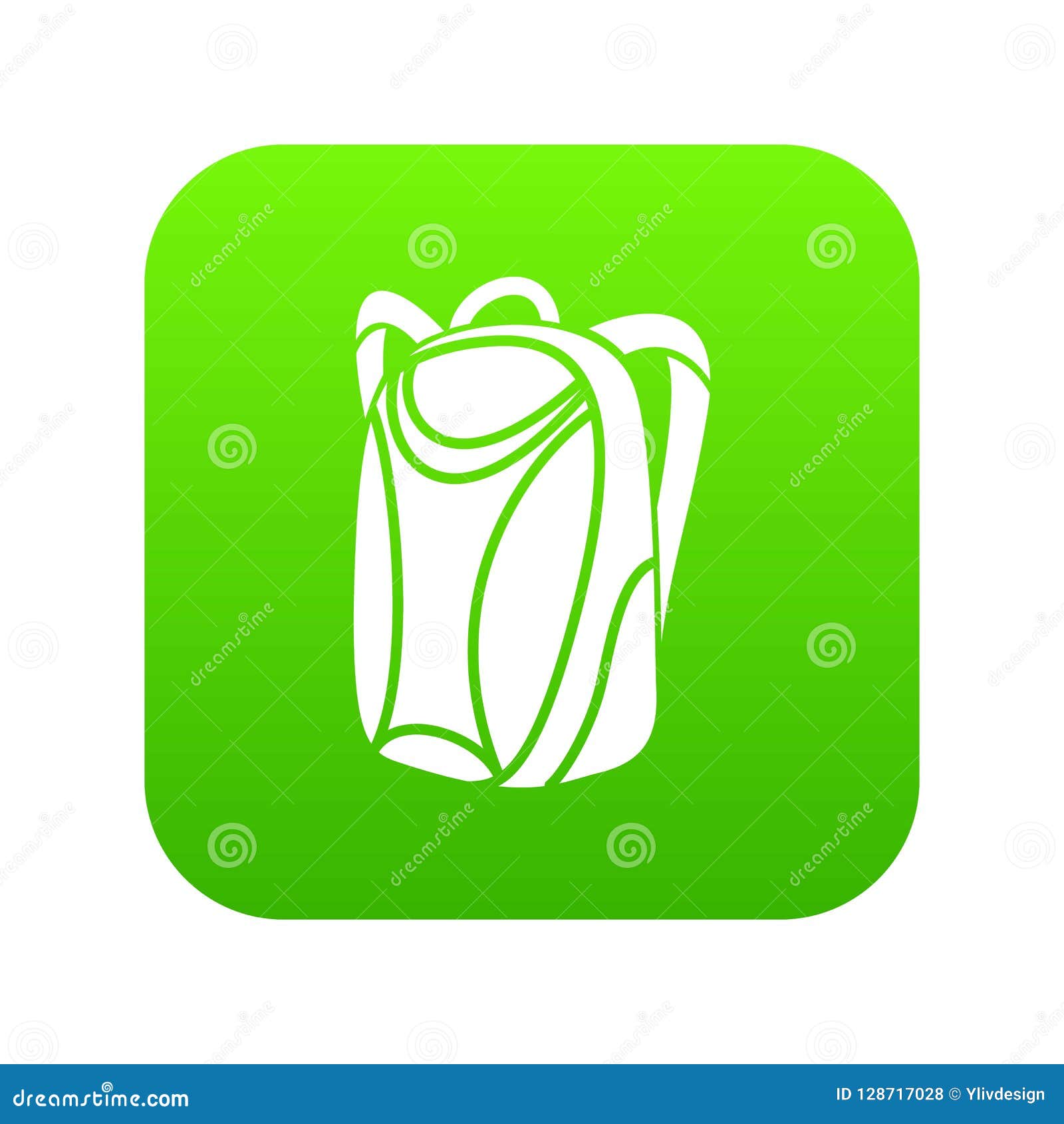 Backpack icon green stock illustration. Illustration of graphic - 128717028
