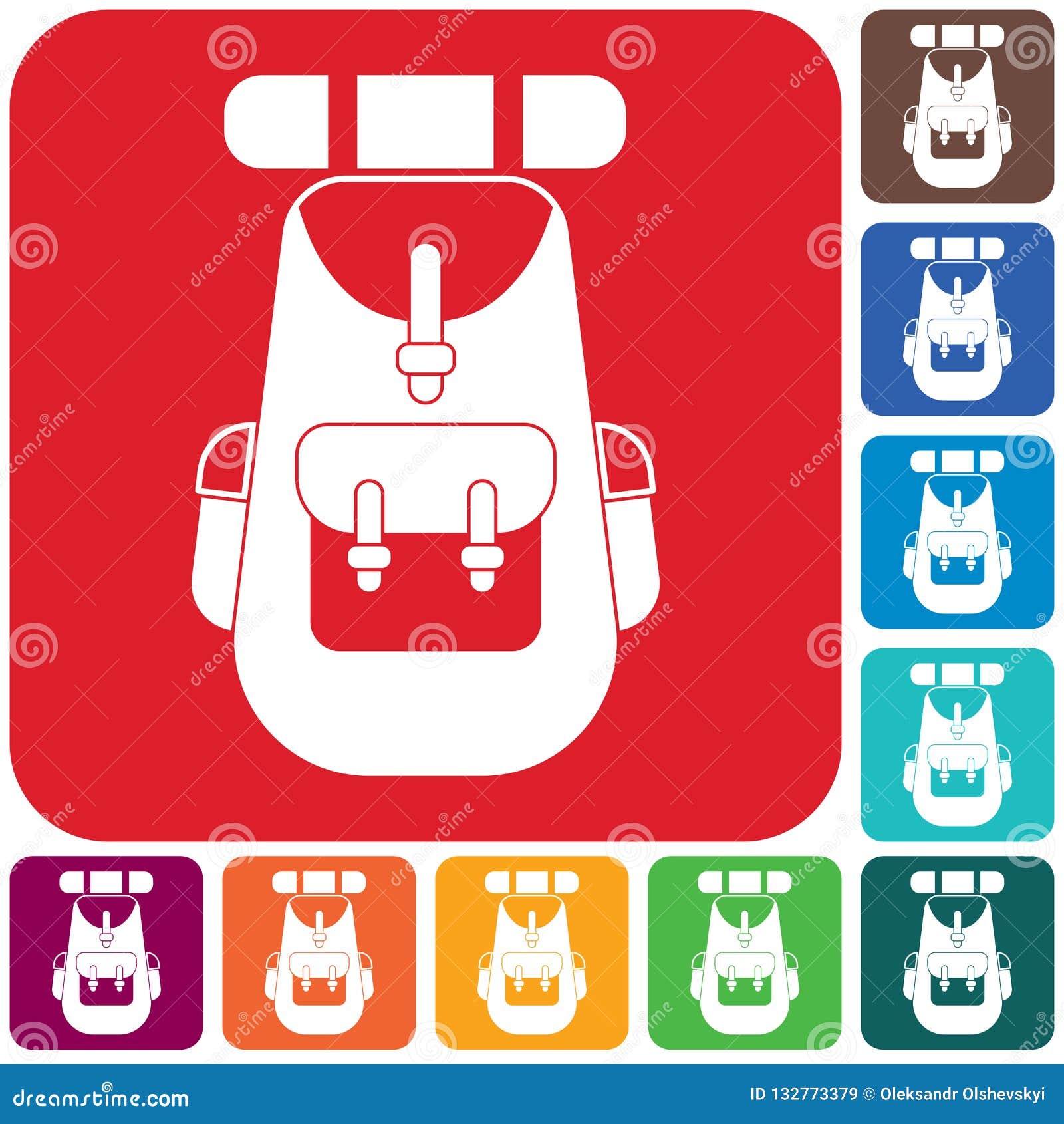 Backpack icon illustration stock vector. Illustration of education ...