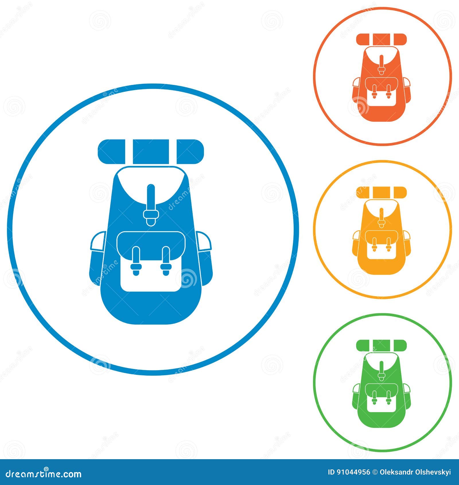 Backpack icon illustration stock vector. Illustration of symbol - 91044956