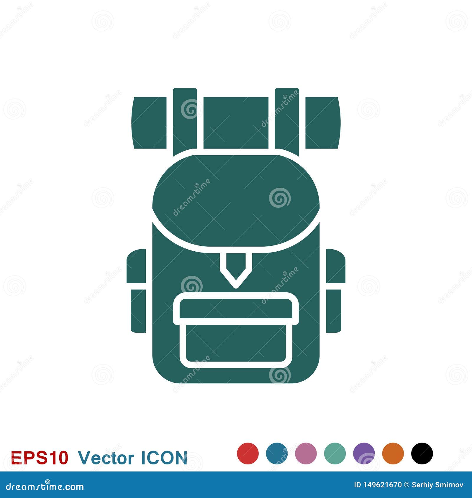 Backpack Icon Logo, Illustration, Vector Sign Symbol for Design Stock ...