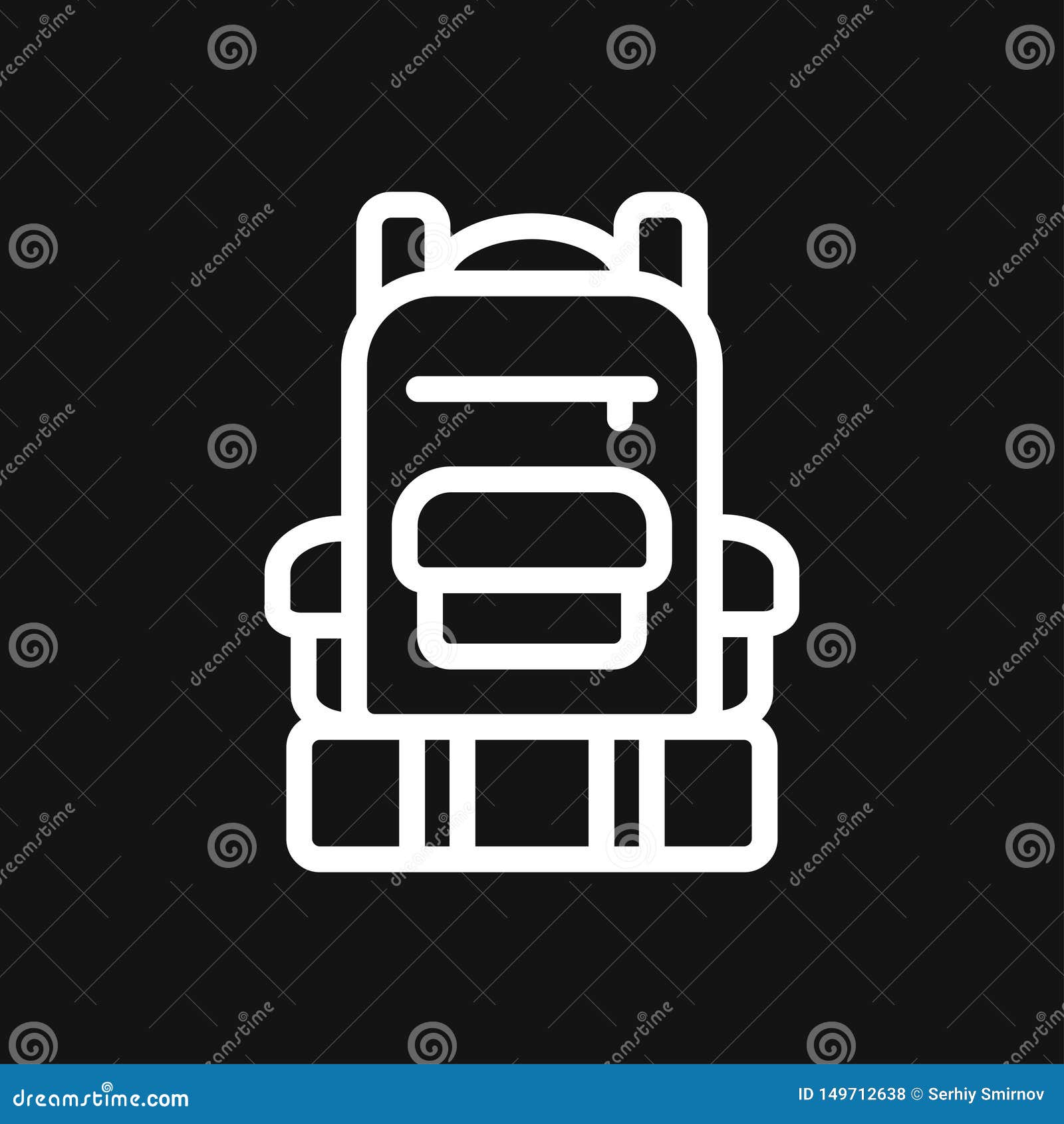 Backpack Icon Logo, Illustration, Vector Sign Symbol for Design Stock ...
