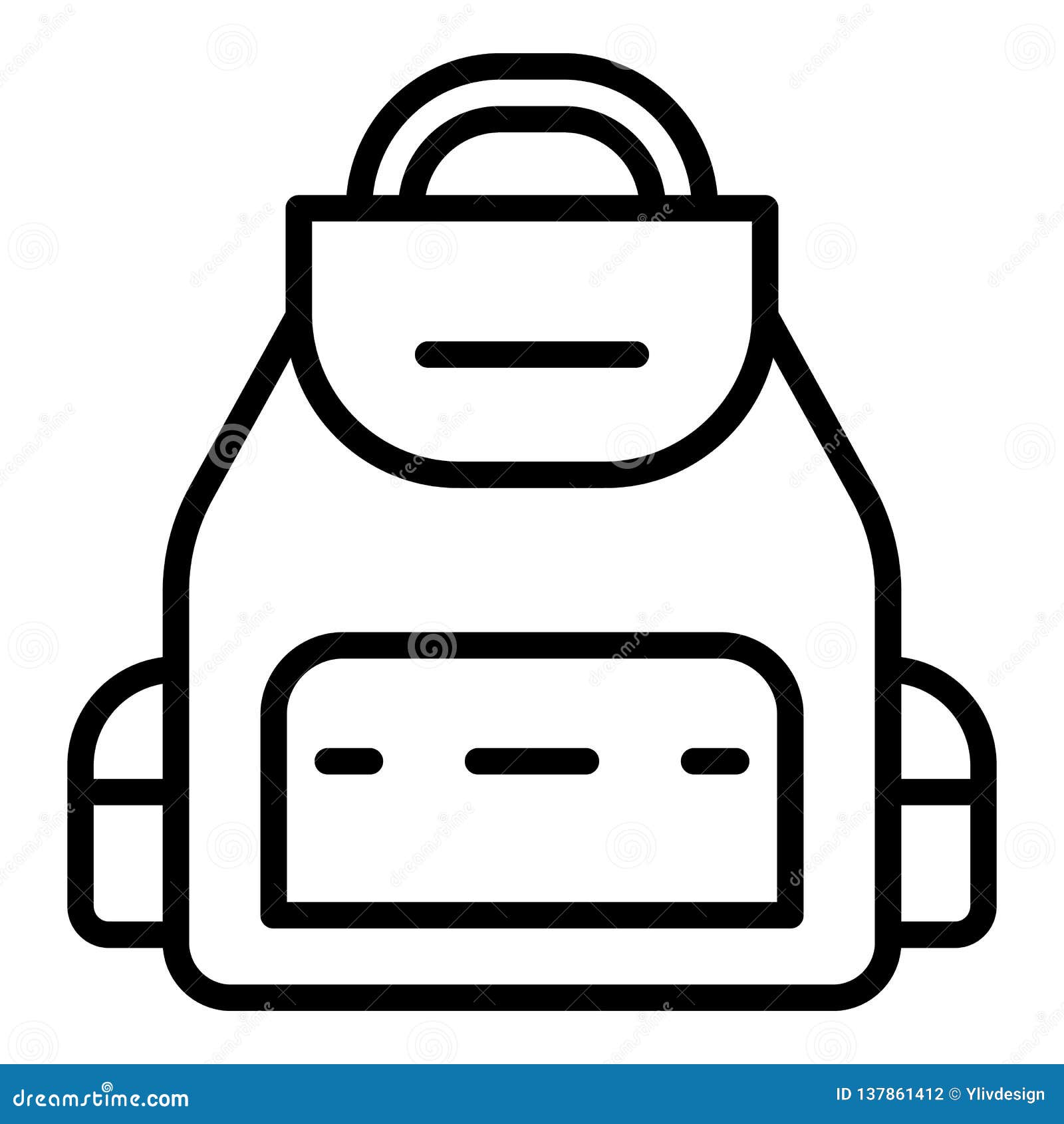 Backpack Icon, Outline Style Stock Vector - Illustration of icon ... Backpack Icon, Outline Style Stock Vector - Illustration of icon ...
