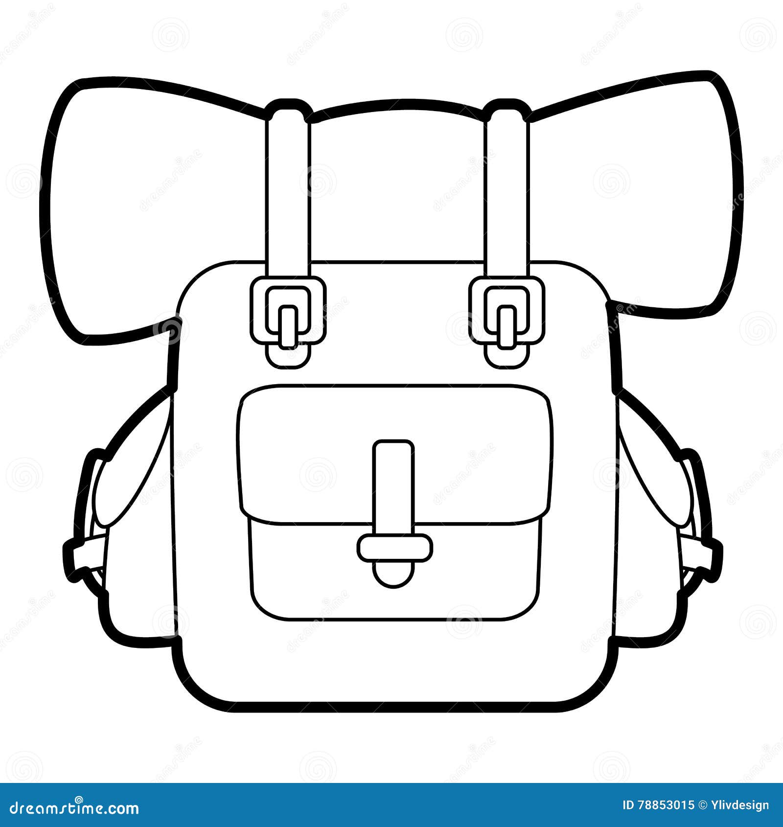Backpack Icon, Outline Style Stock Vector - Illustration of pack ...