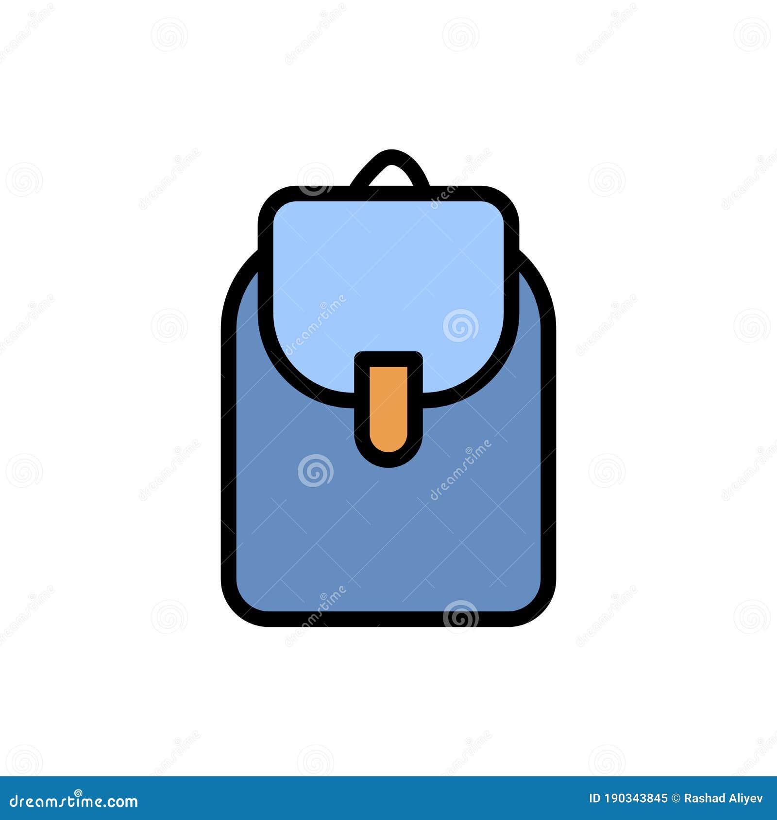 Backpack Icon. Simple Color with Outline Vector Elements of Hipster ...