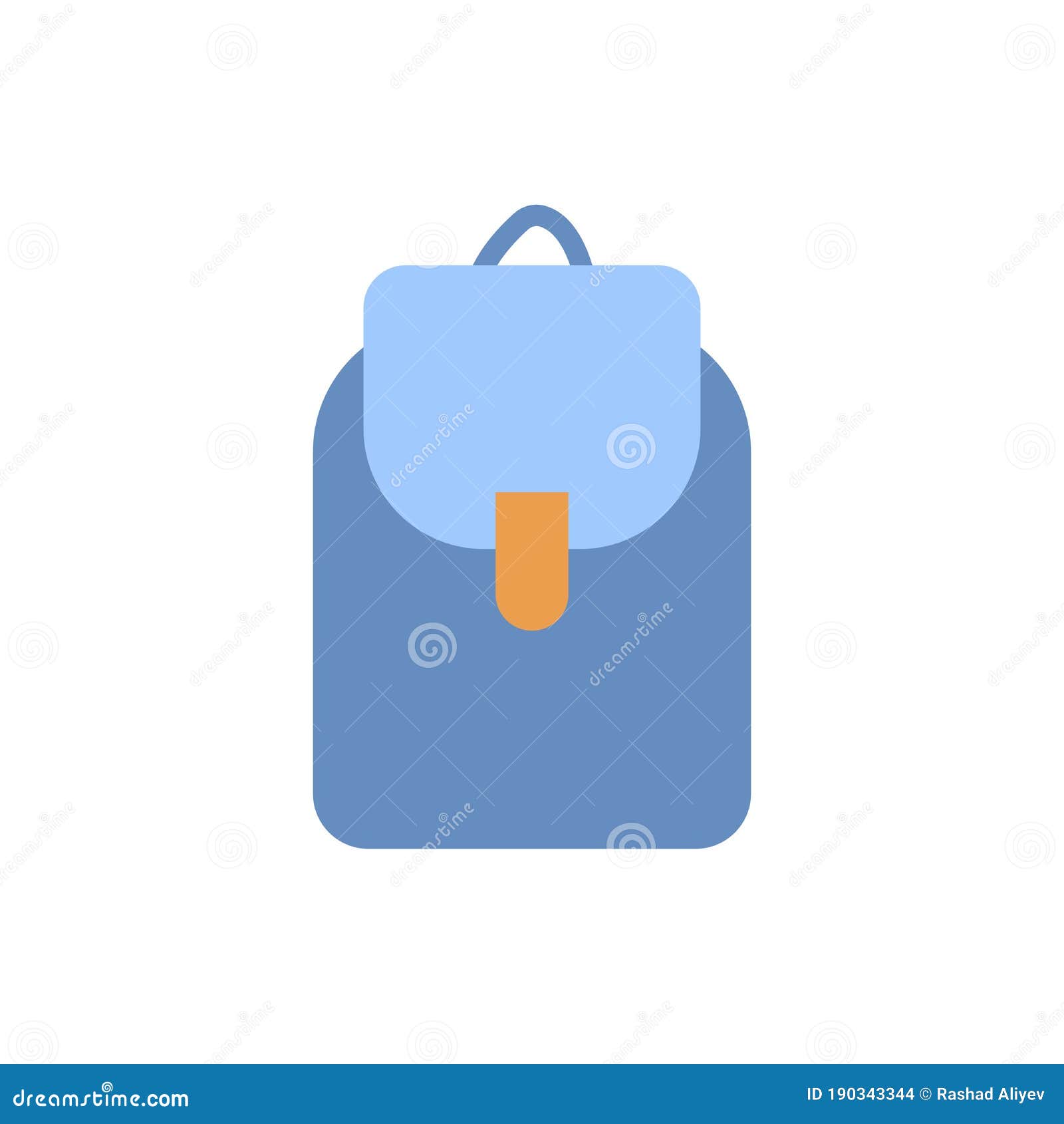 Backpack Icon. Simple Color Vector Elements of Hipster Style Icons for ...