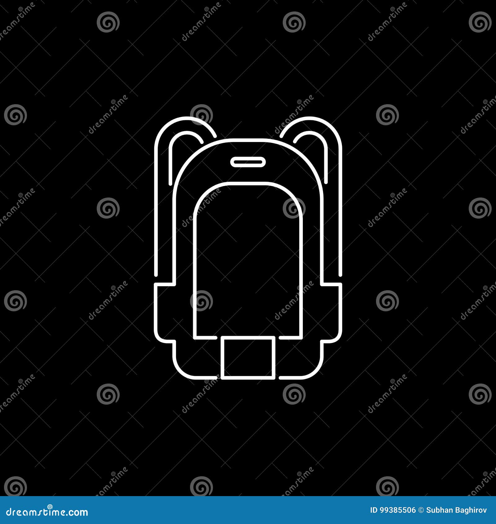 Backpack Icon Simple Flat Style Symbol Illustration Stock Vector ...