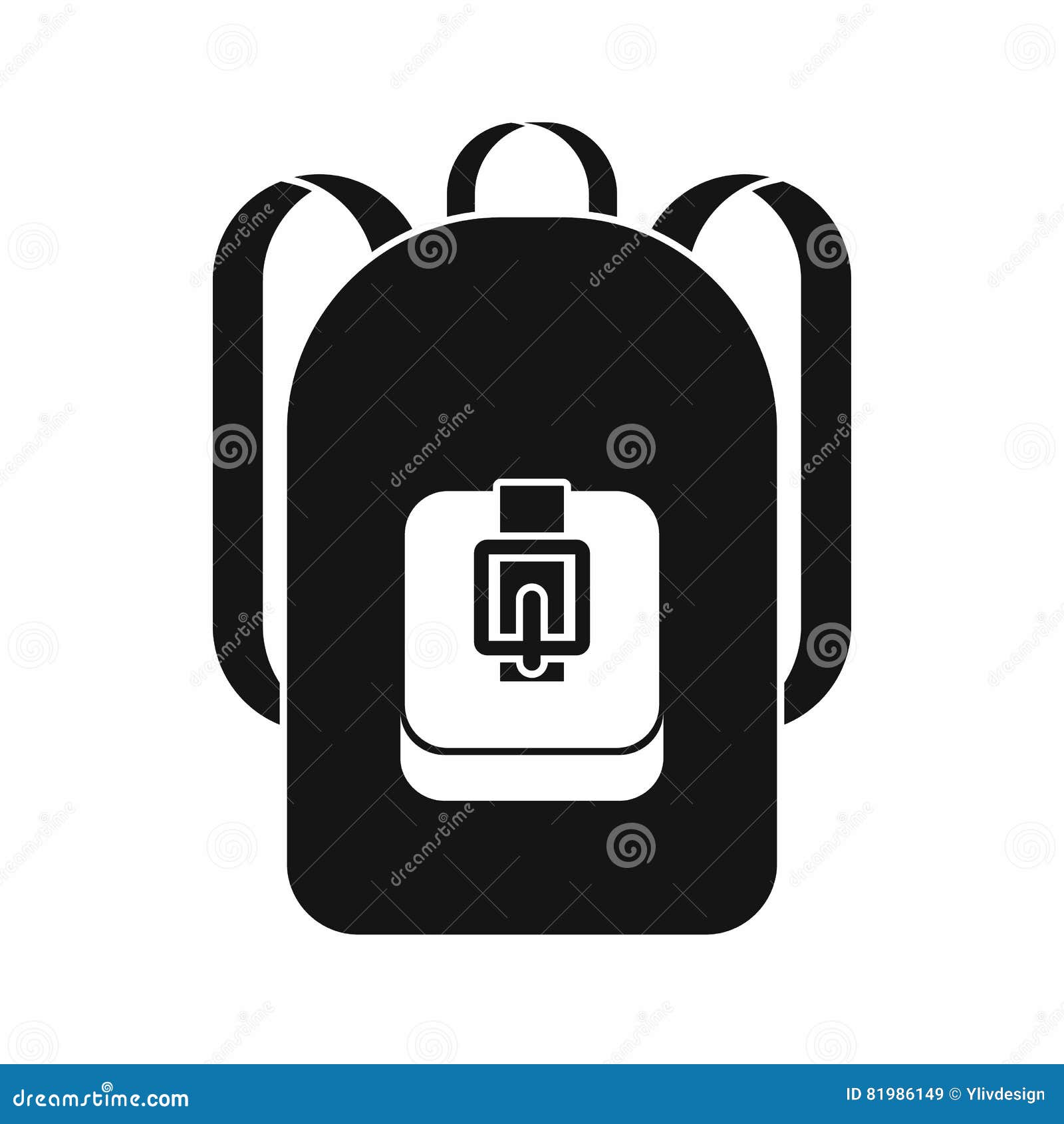 Backpack Icon, Simple Style Stock Vector - Illustration of object, icon ...