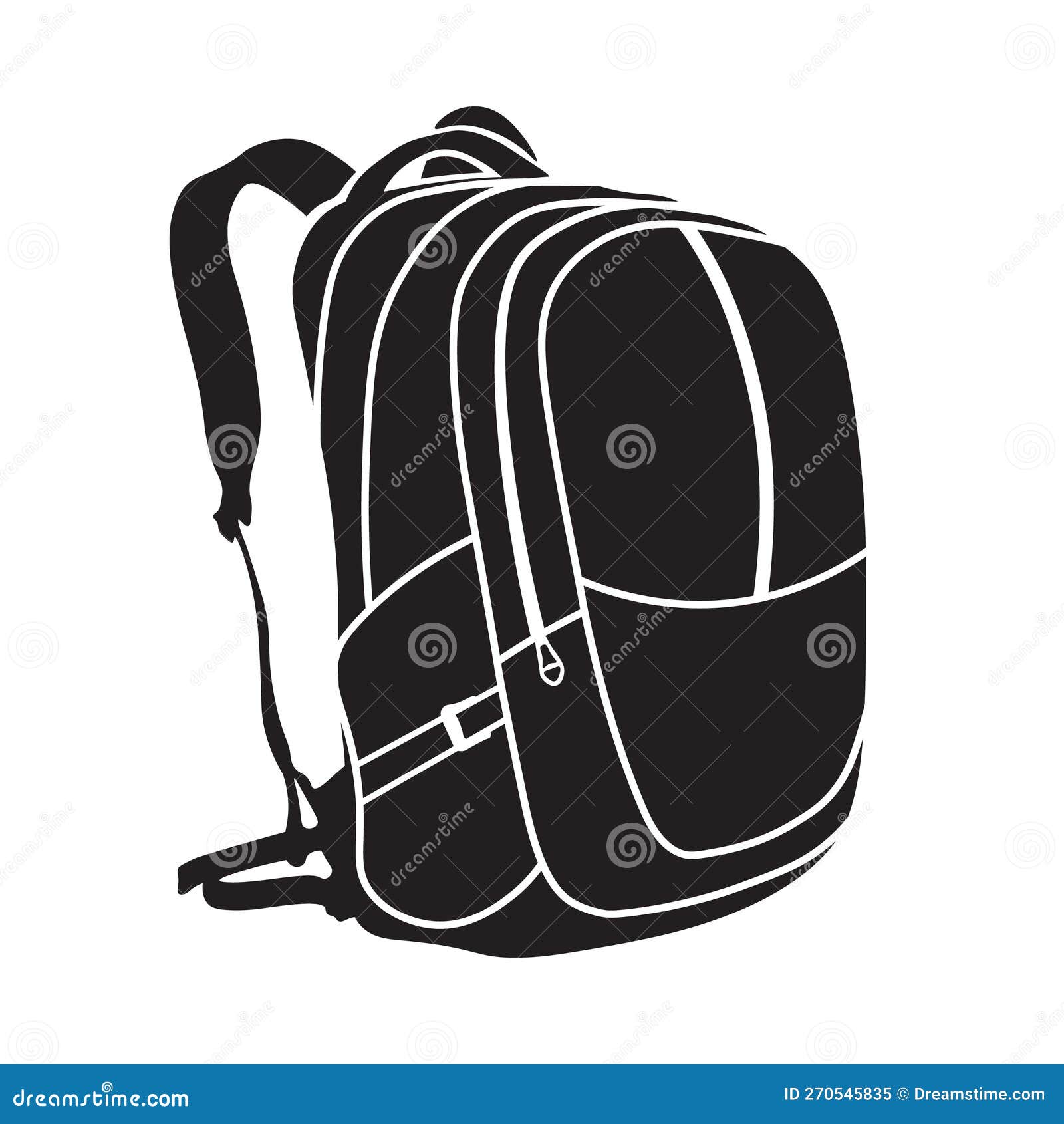 Backpack icon symbol. stock vector. Illustration of outline - 270545835