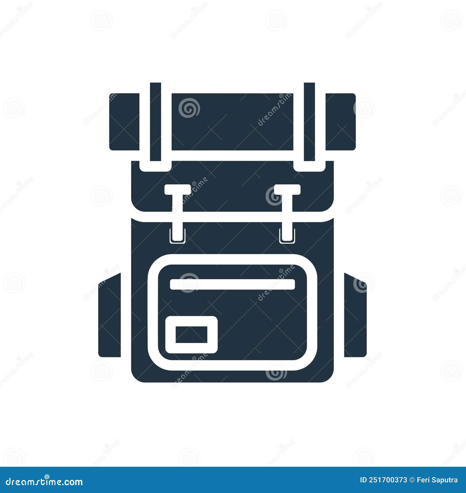 Backpack Icon in Trendy Flat Style Isolated on White Background. Stock ...