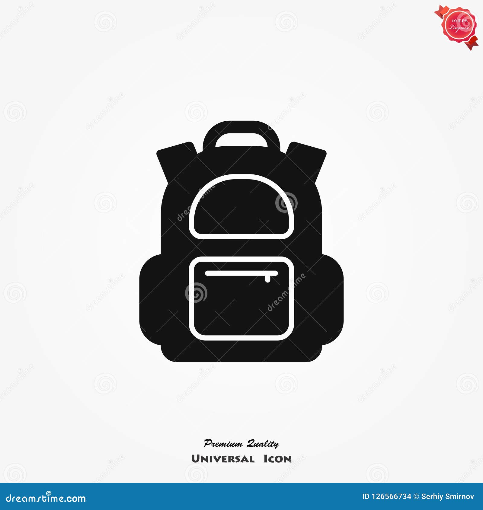 Backpack Icon, Vector High Quality Logo for Web Design and Mobile Apps ...