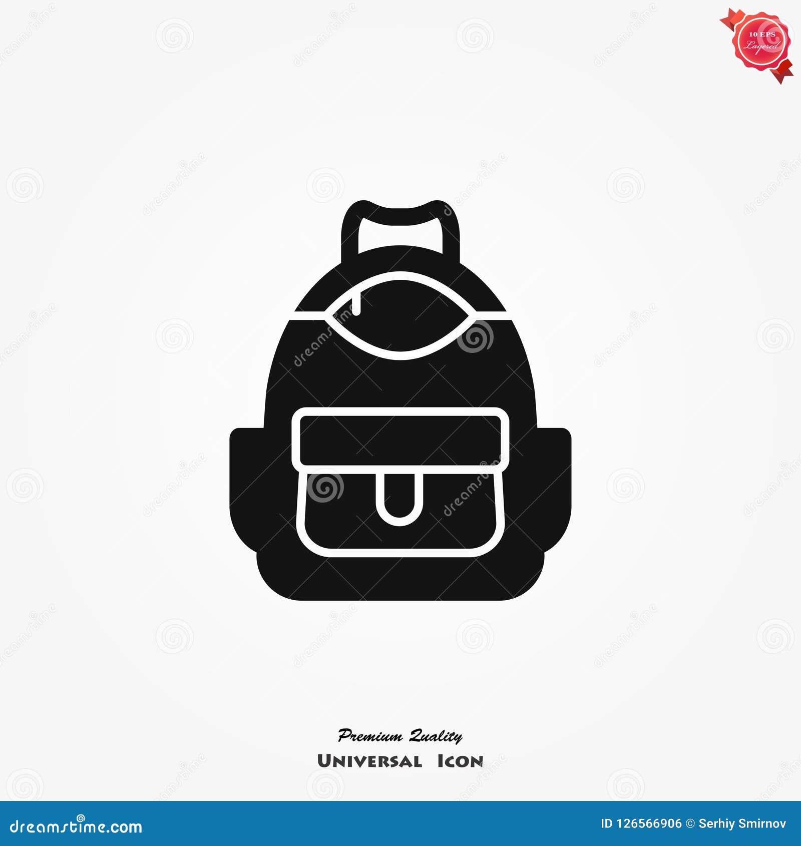 Backpack Icon, Vector High Quality Logo for Web Design and Mobile Apps ...