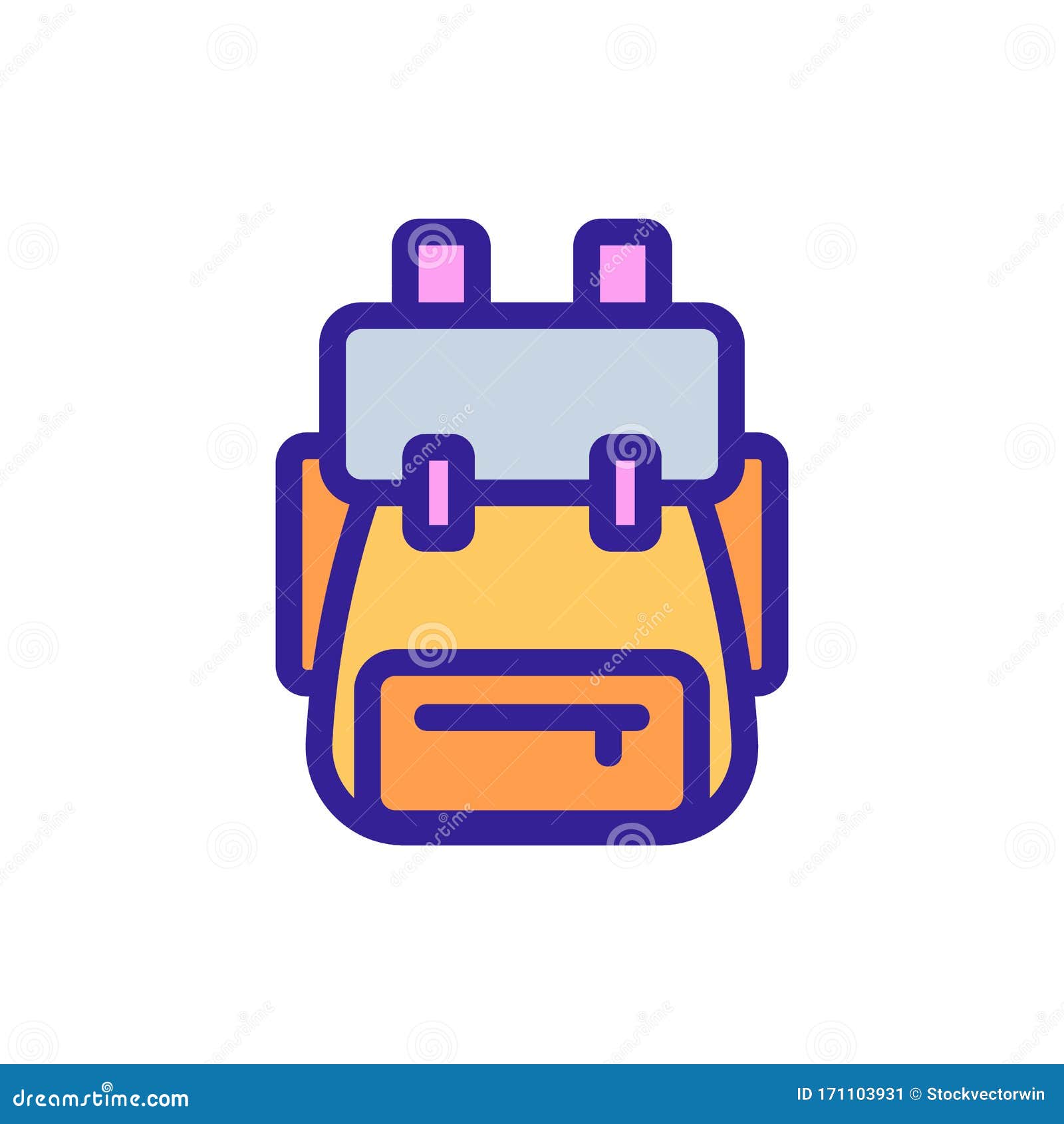 Backpack Icon Vector. Isolated Contour Symbol Illustration Stock Vector ...