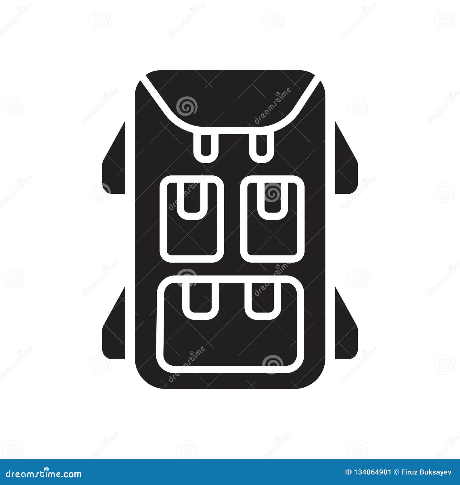 Backpack Icon Vector Isolated on White Background, Backpack Sign ...