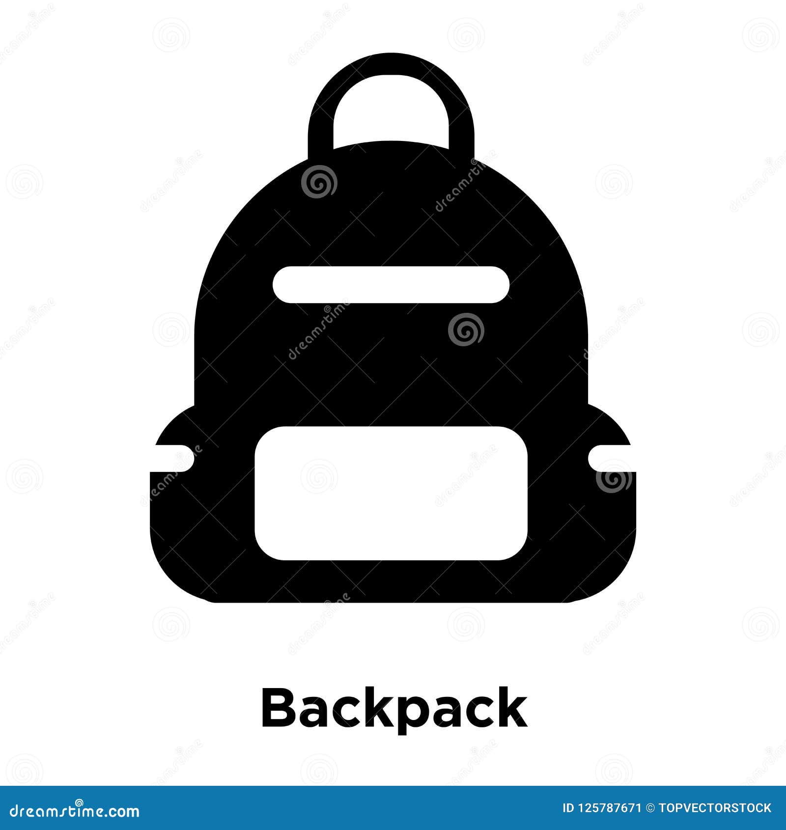Backpack Icon Vector Isolated on White Background, Logo Concept Stock ...