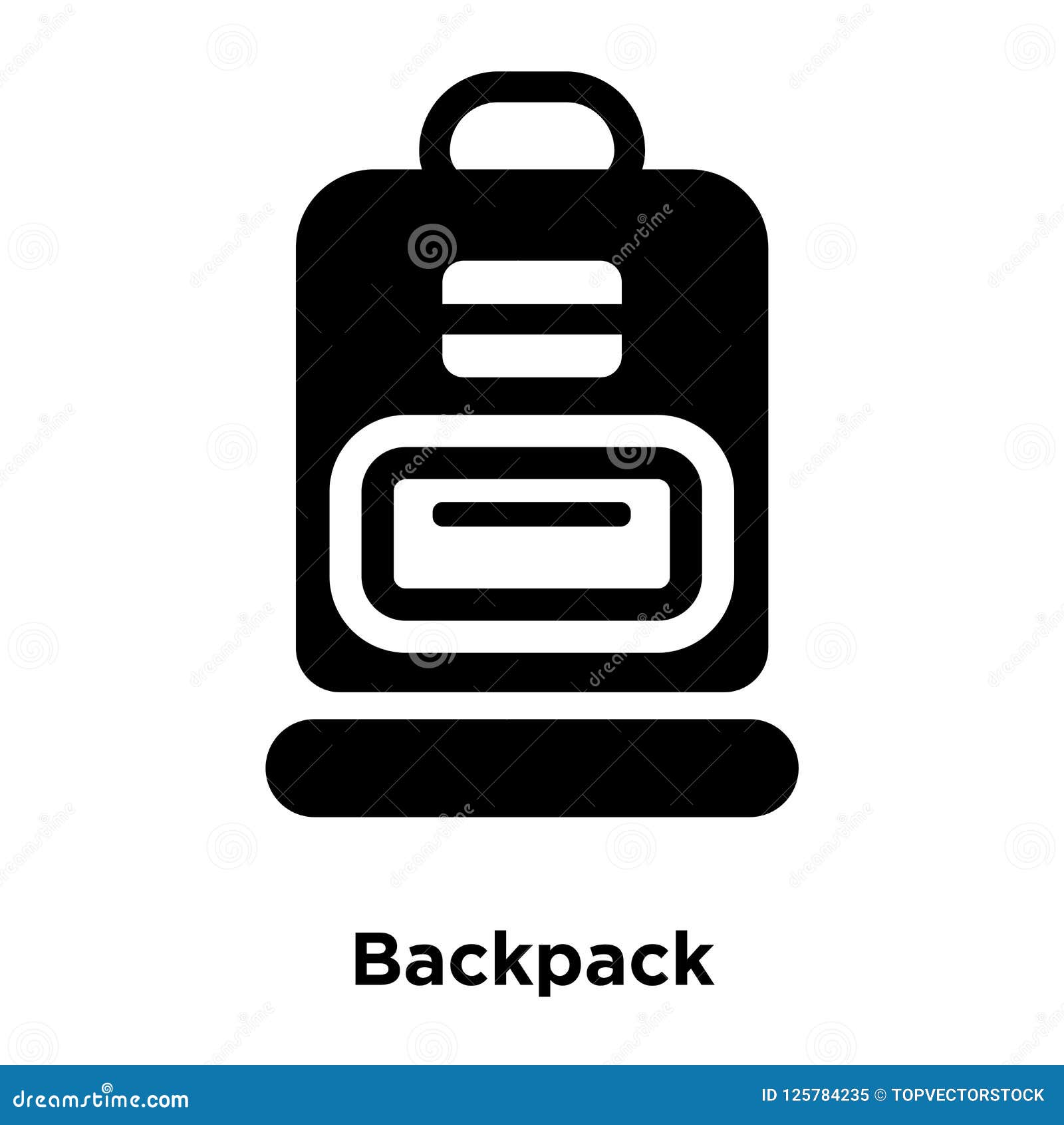 Backpack Icon Vector Isolated on White Background, Logo Concept Stock ...