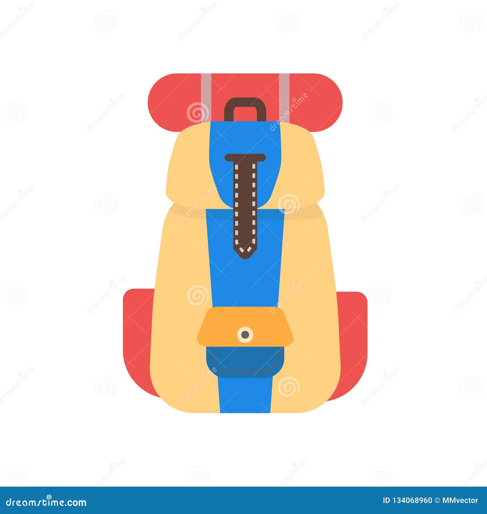 Backpack Icon Vector Sign and Symbol Isolated on White Background ...