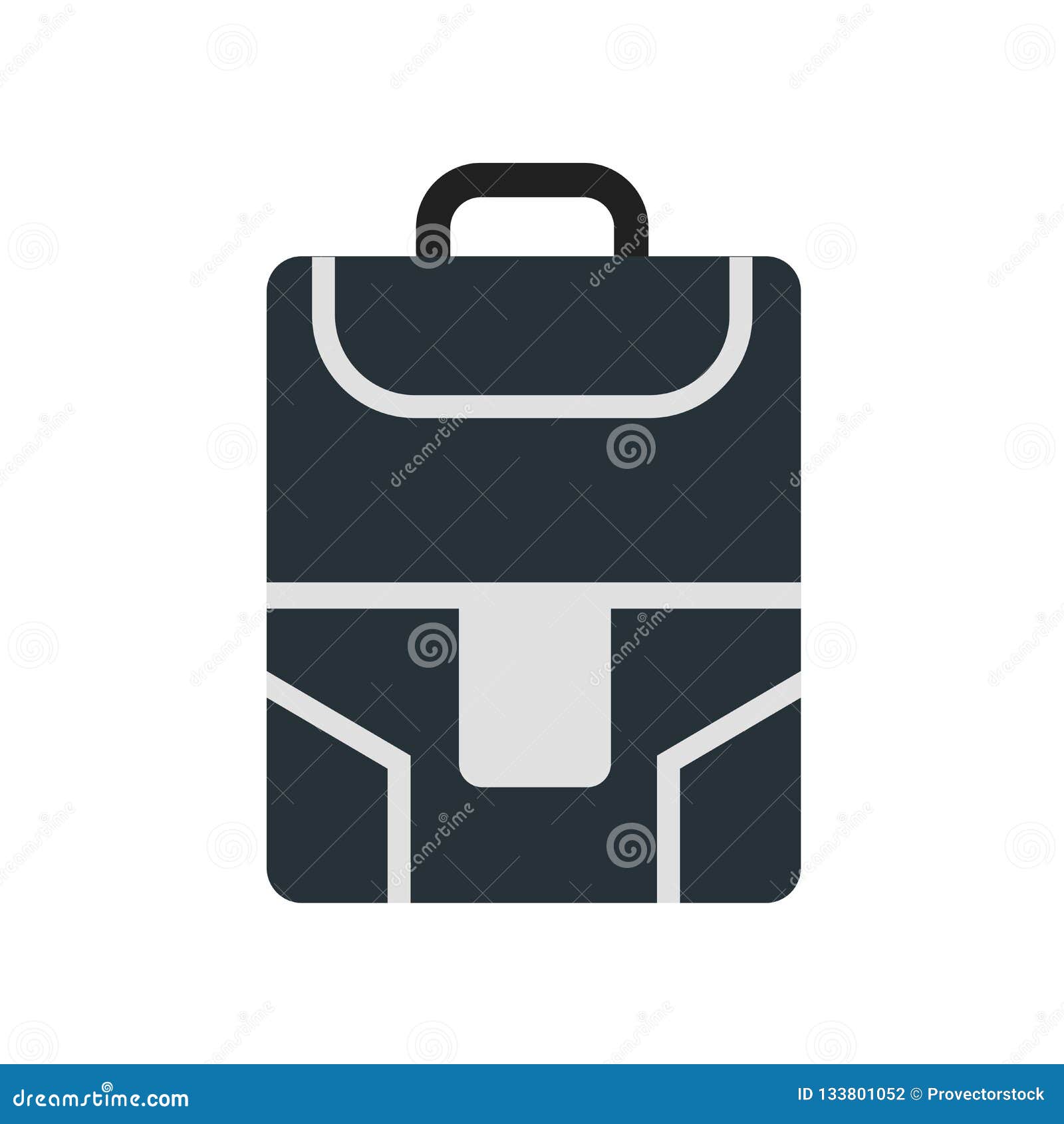 Backpack Icon Vector Sign and Symbol Isolated on White Background Stock ...