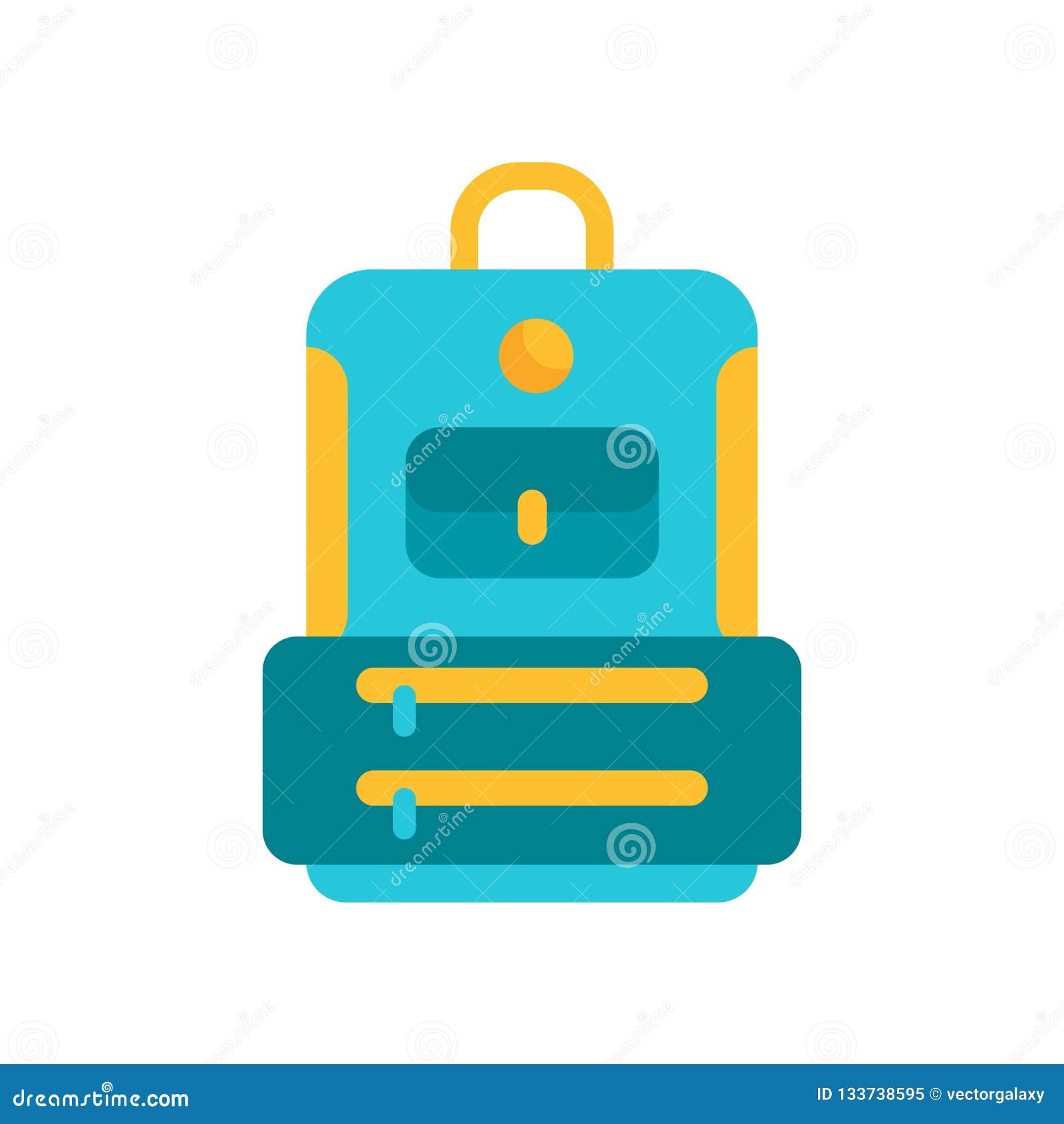 Backpack Icon Vector Sign and Symbol Isolated on White Background ...