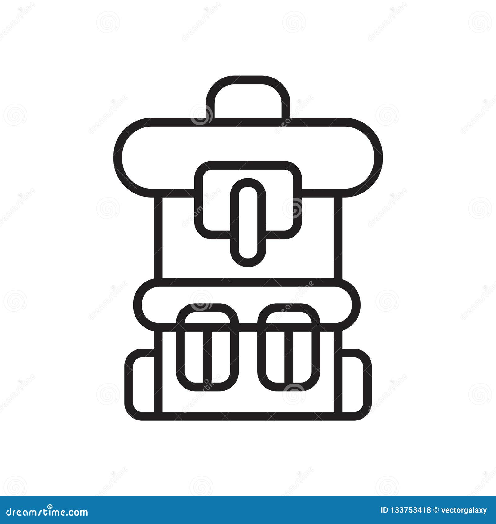 Backpack Icon Vector Sign and Symbol Isolated on White Background ...