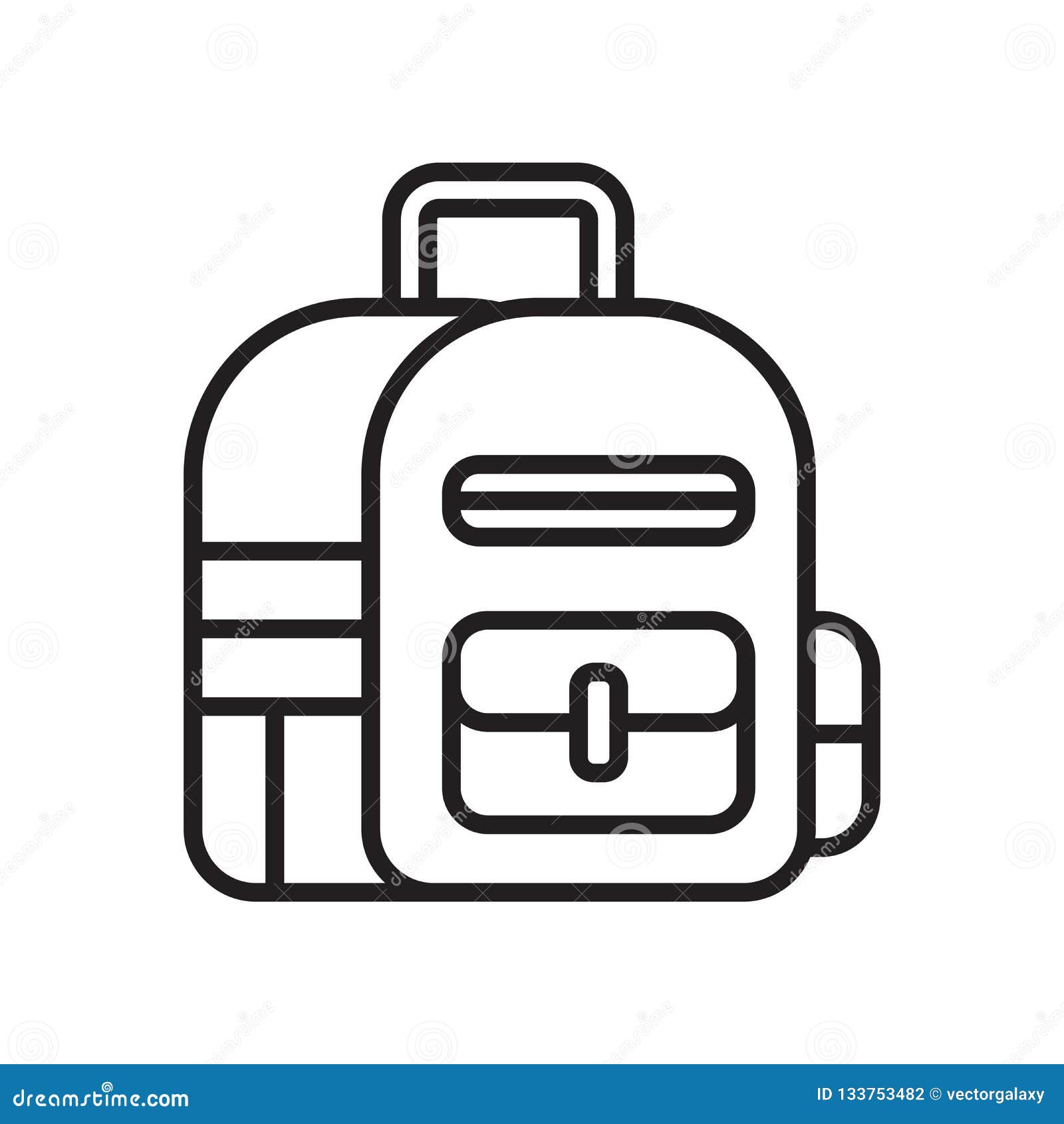 Backpack Icon Vector Sign and Symbol Isolated on White Background ...