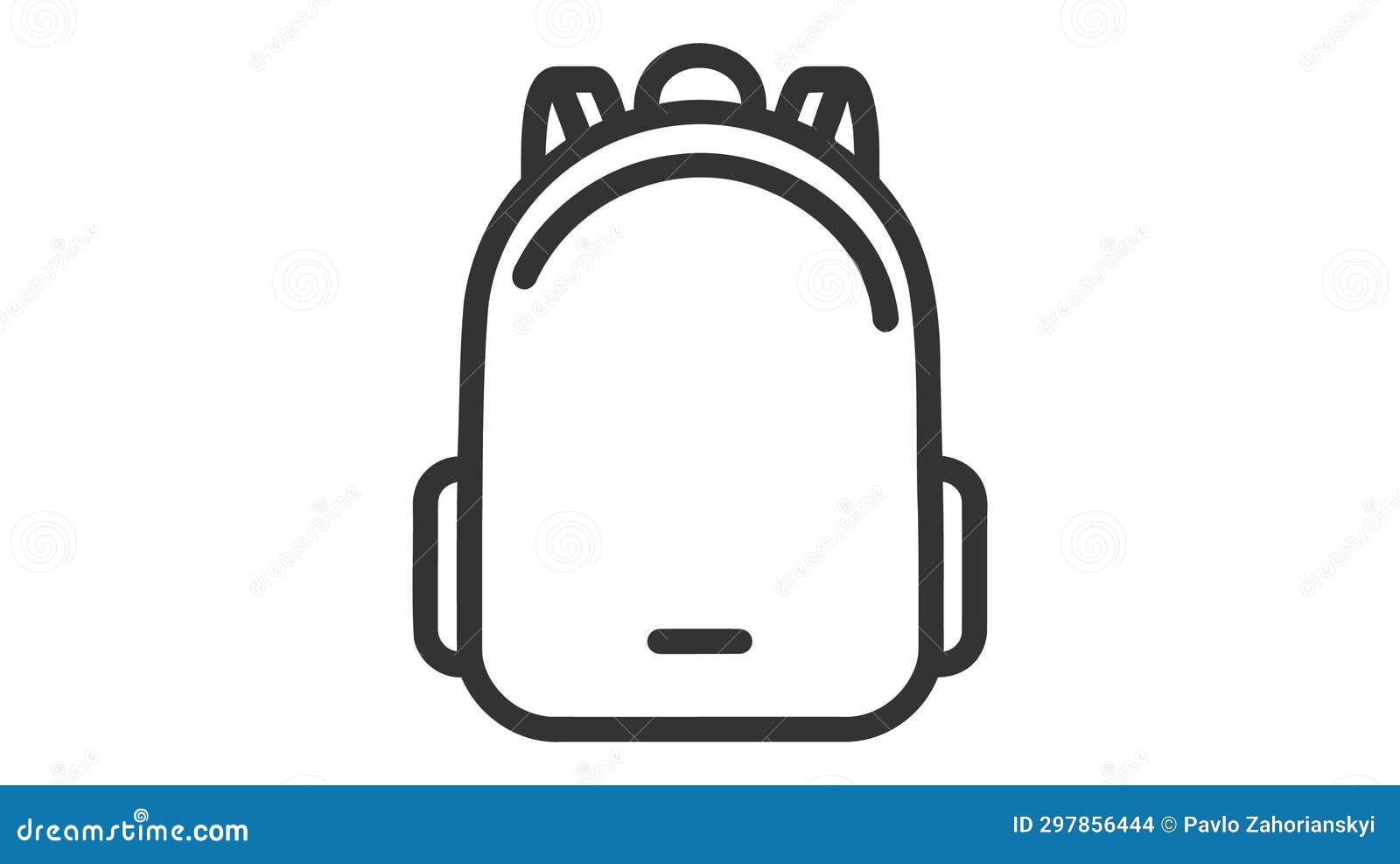 Backpack Icon on White Background Stock Vector - Illustration of ...