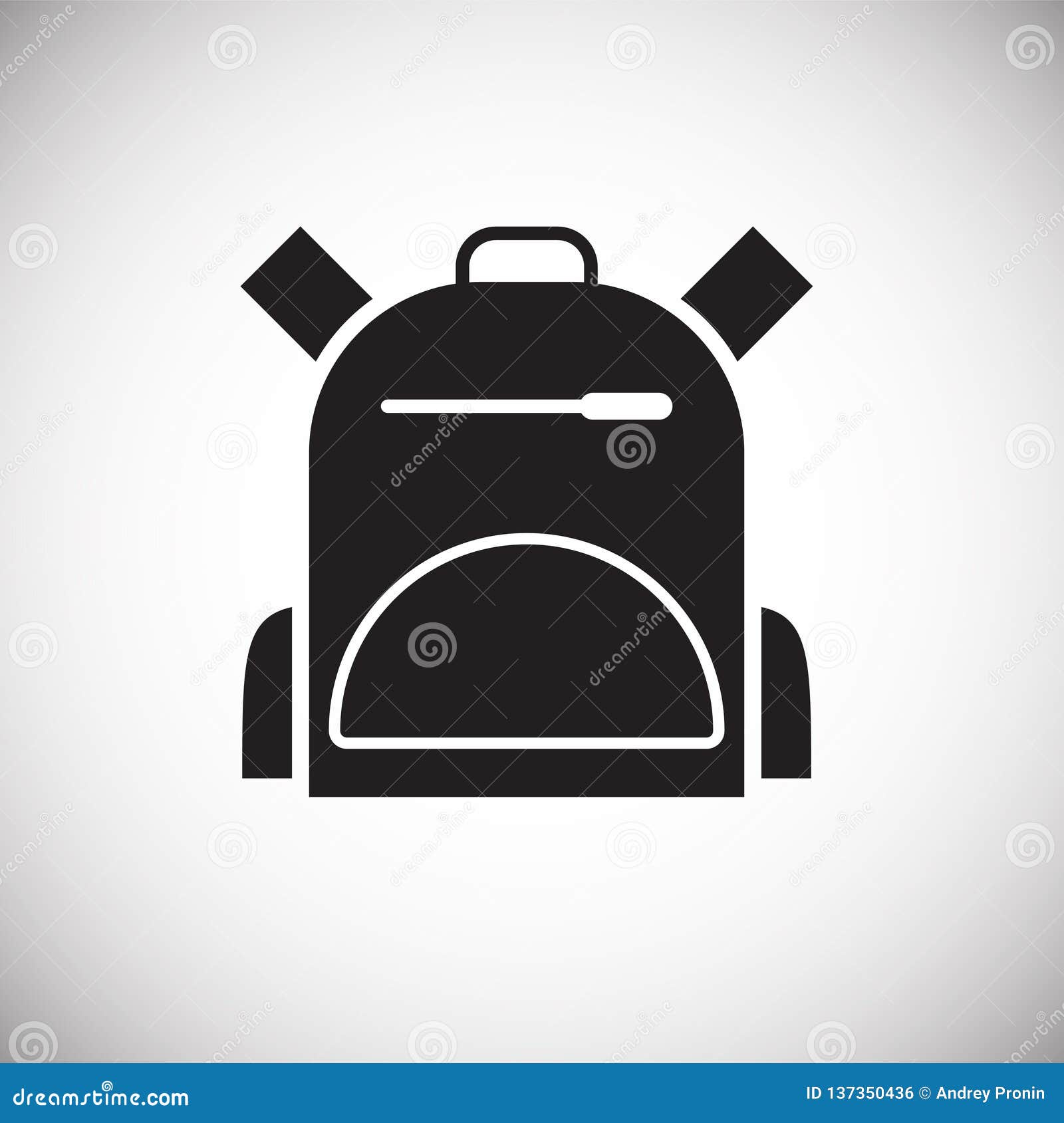 Backpack Icon on White Background for Graphic and Web Design, Modern ...