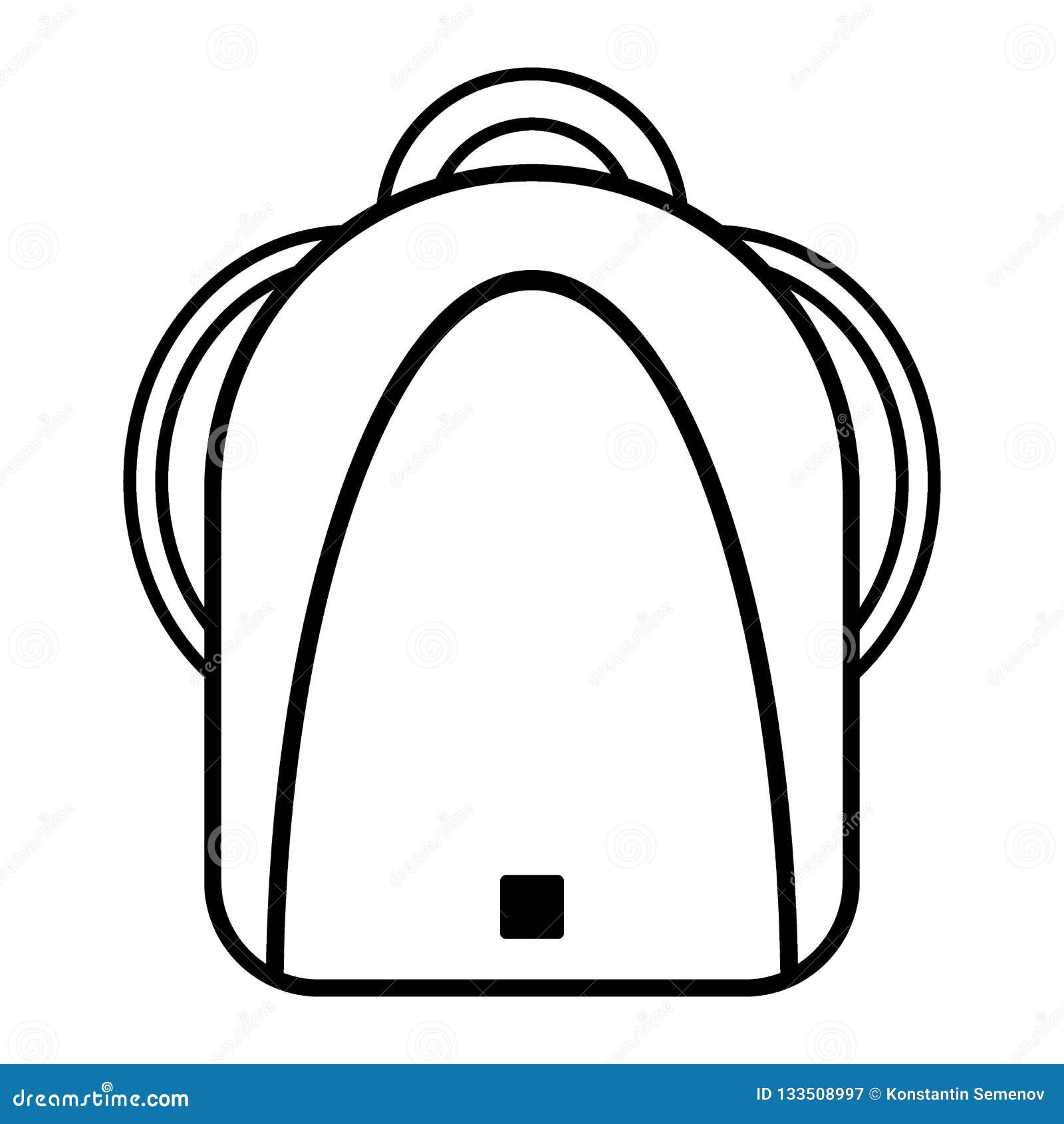 Backpack icon on white stock illustration. Illustration of college ...