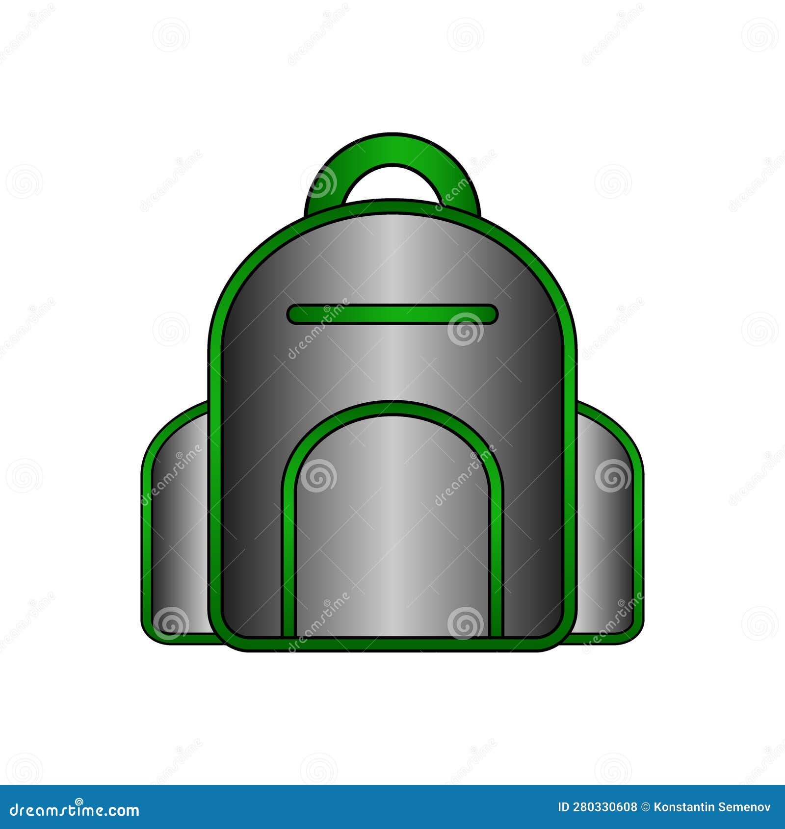 Backpack icon on white stock vector. Illustration of rucksack - 280330608
