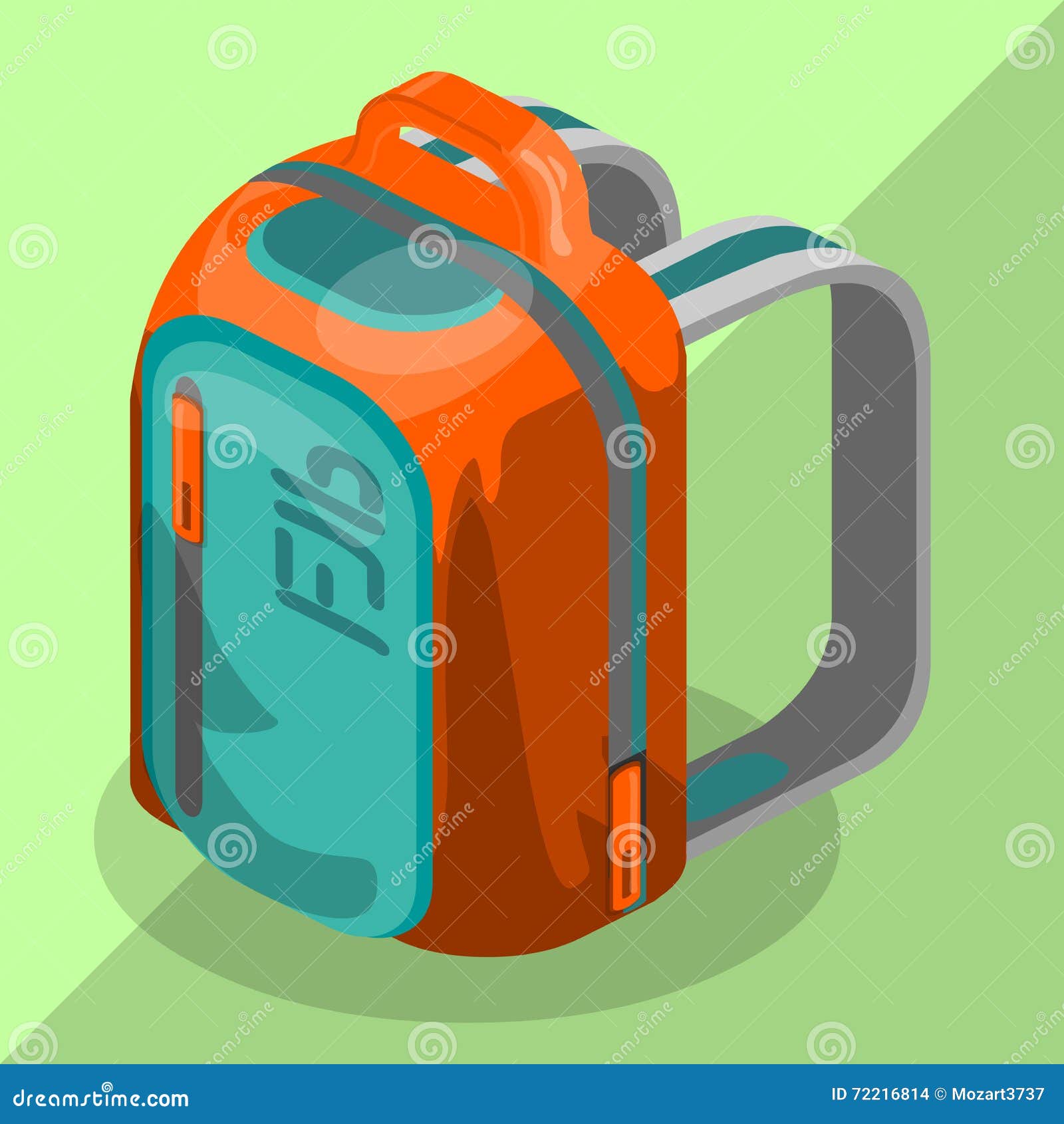Backpack Isometric Schoolbag Stock Vector - Illustration of education ...