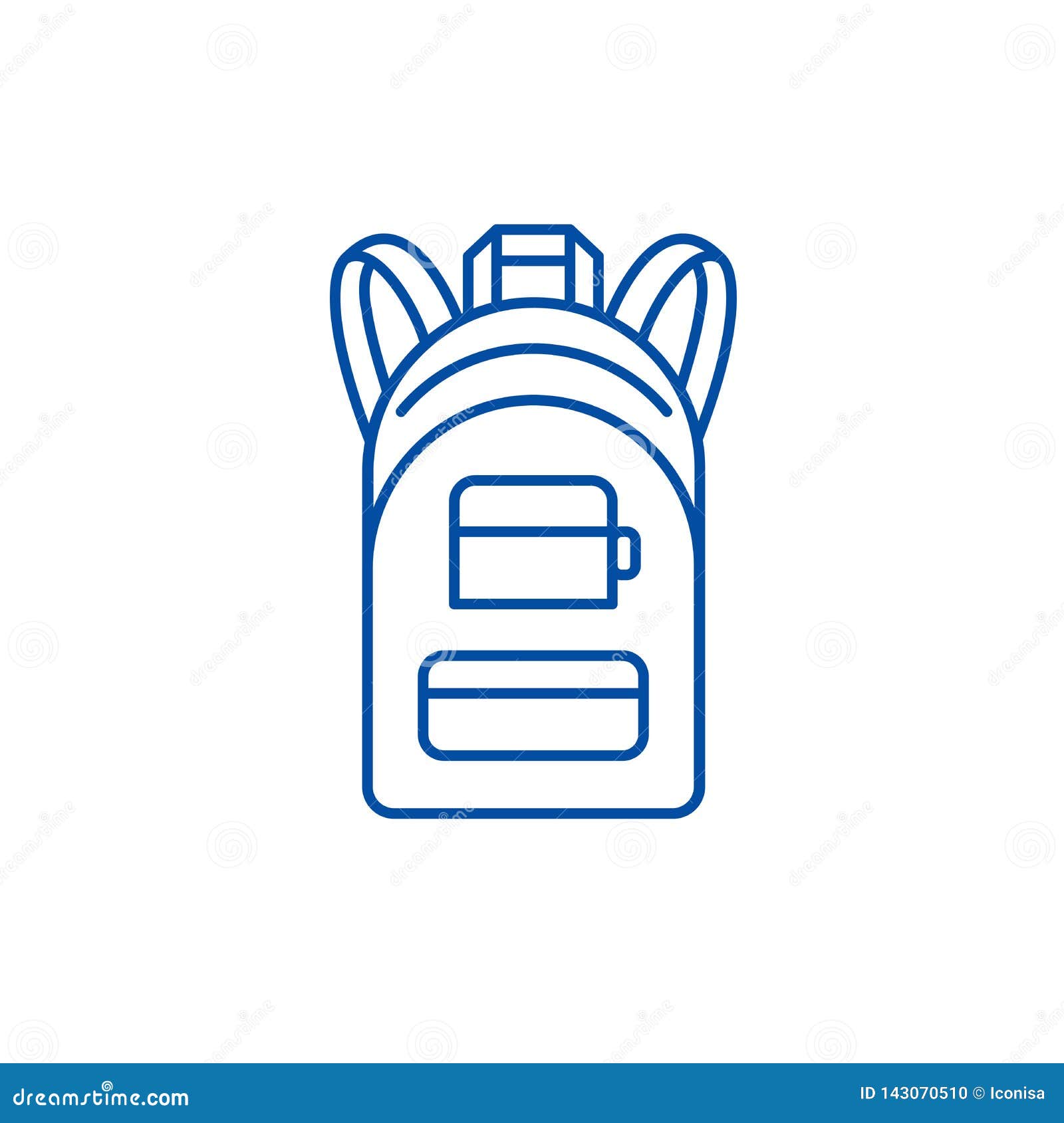 Backpack Line Icon Concept. Backpack Flat Vector Symbol, Sign, Outline ...