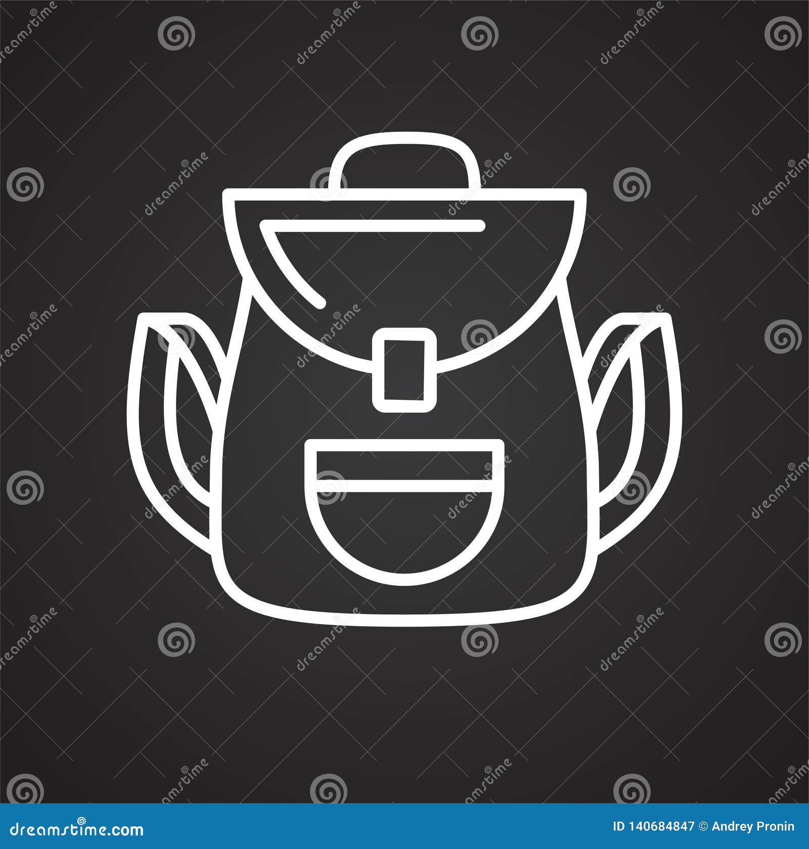 Backpack Line Icon for Graphic and Web Design, Modern Simple Vector ...
