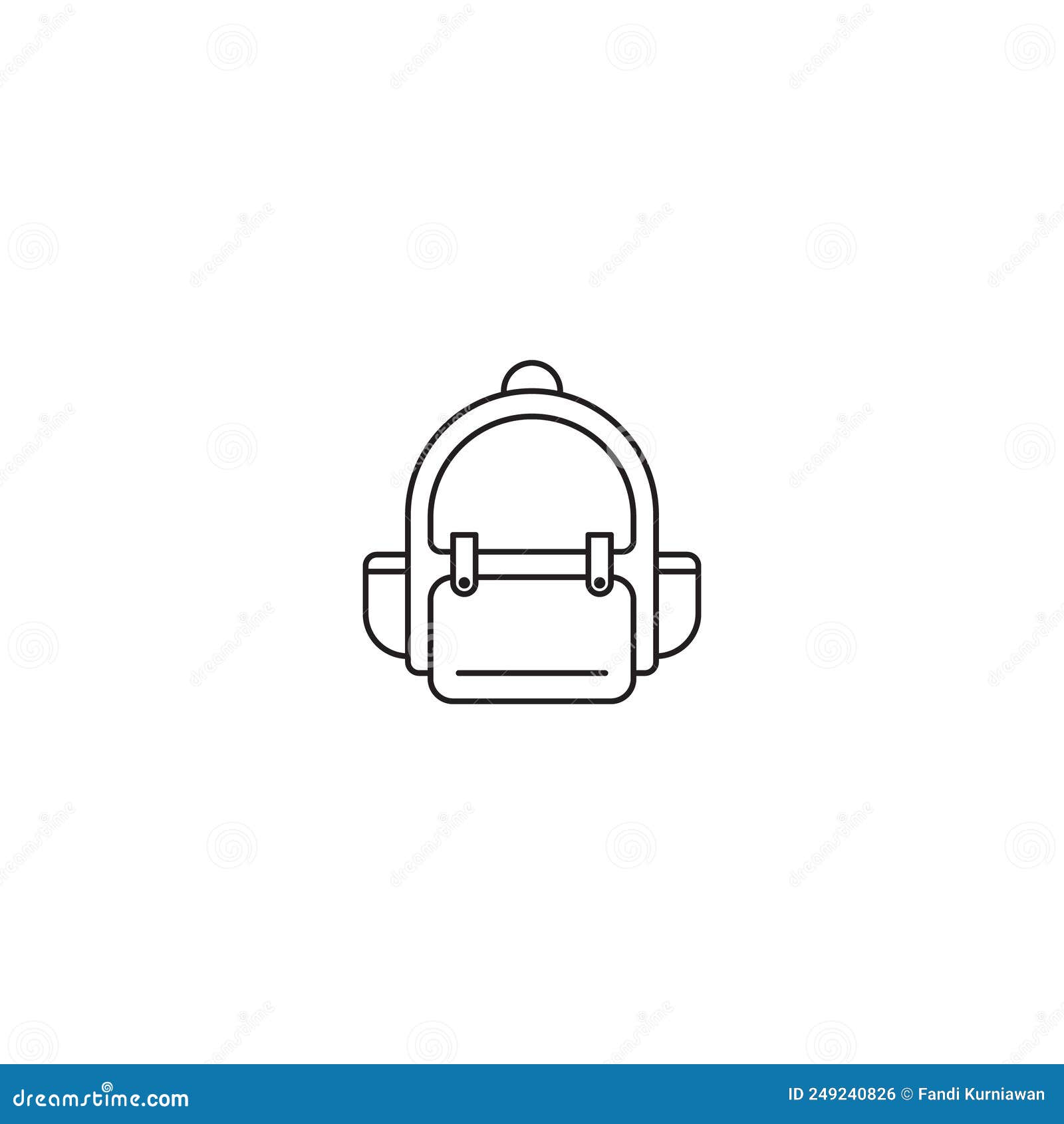 Backpack Line Icon. Linear Style Sign for Mobile Concept and Web Design ...